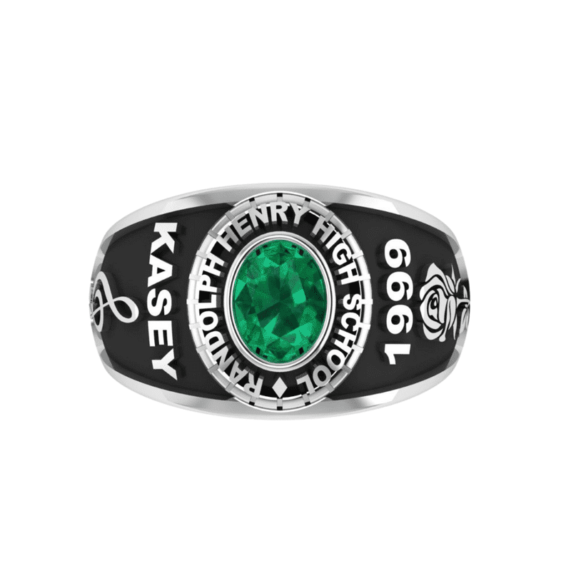 Jinaldiamond Personalized Name, Year, Pattern High School Class Ring ...