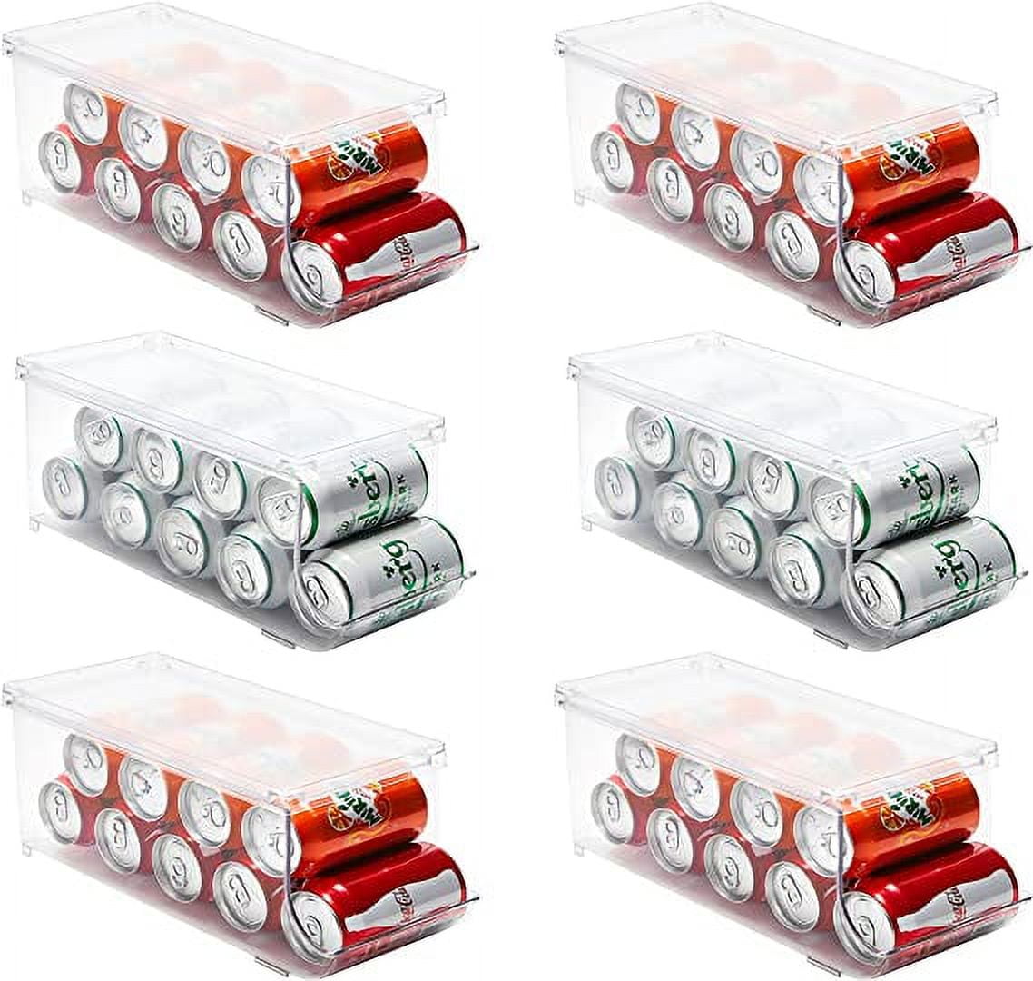Jinamart Pop Soda Can Organizer Bin and Dispenser with LID ...