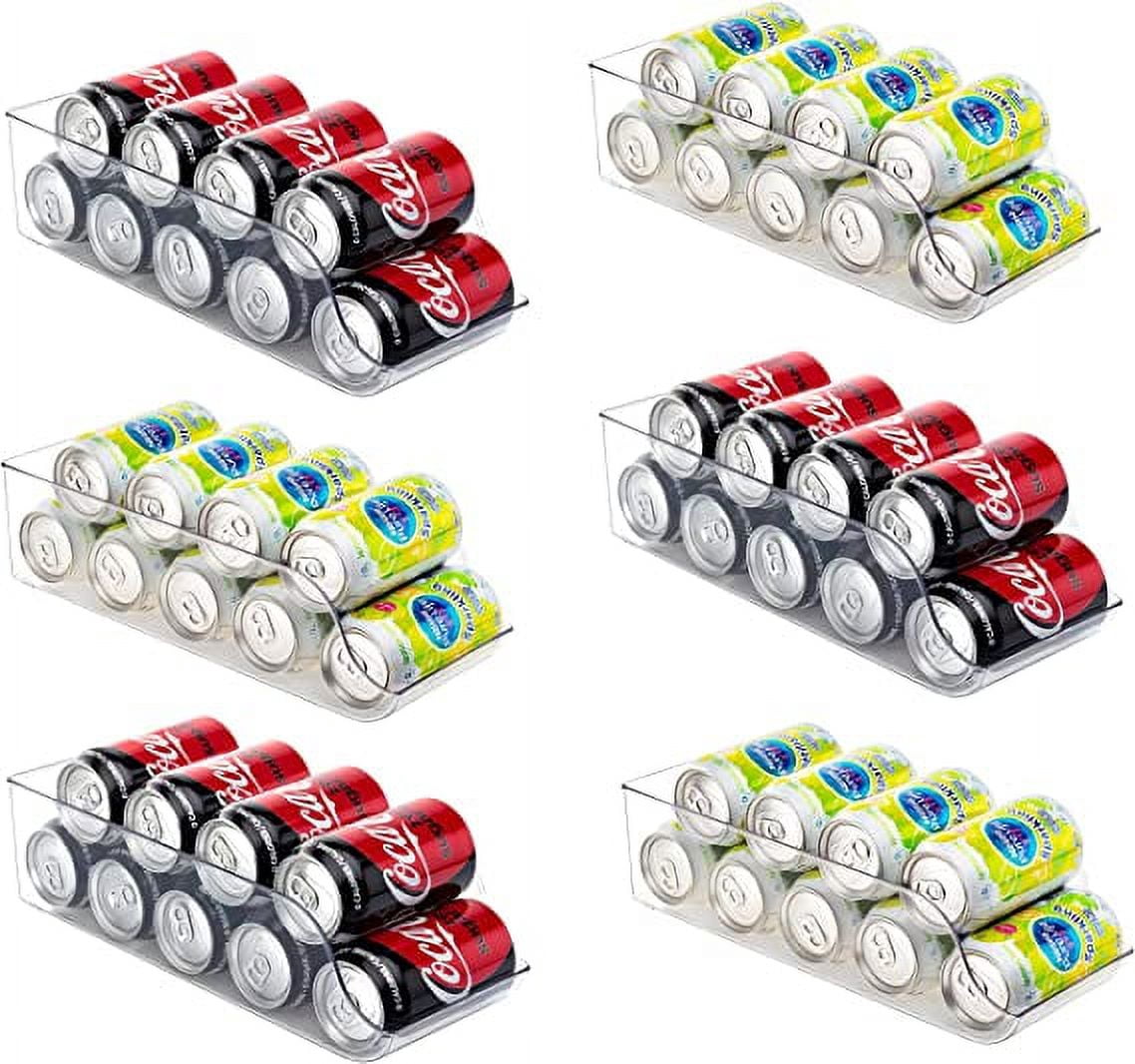 Jinamart Pop Soda Can Organizer Bin and Dispenser (Open) - Refrigerator ...
