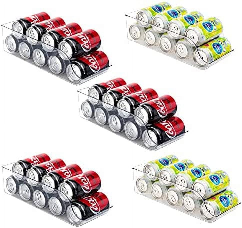 Jinamart Pop Soda Can Organizer Bin and Dispenser (Open) - Refrigerator ...