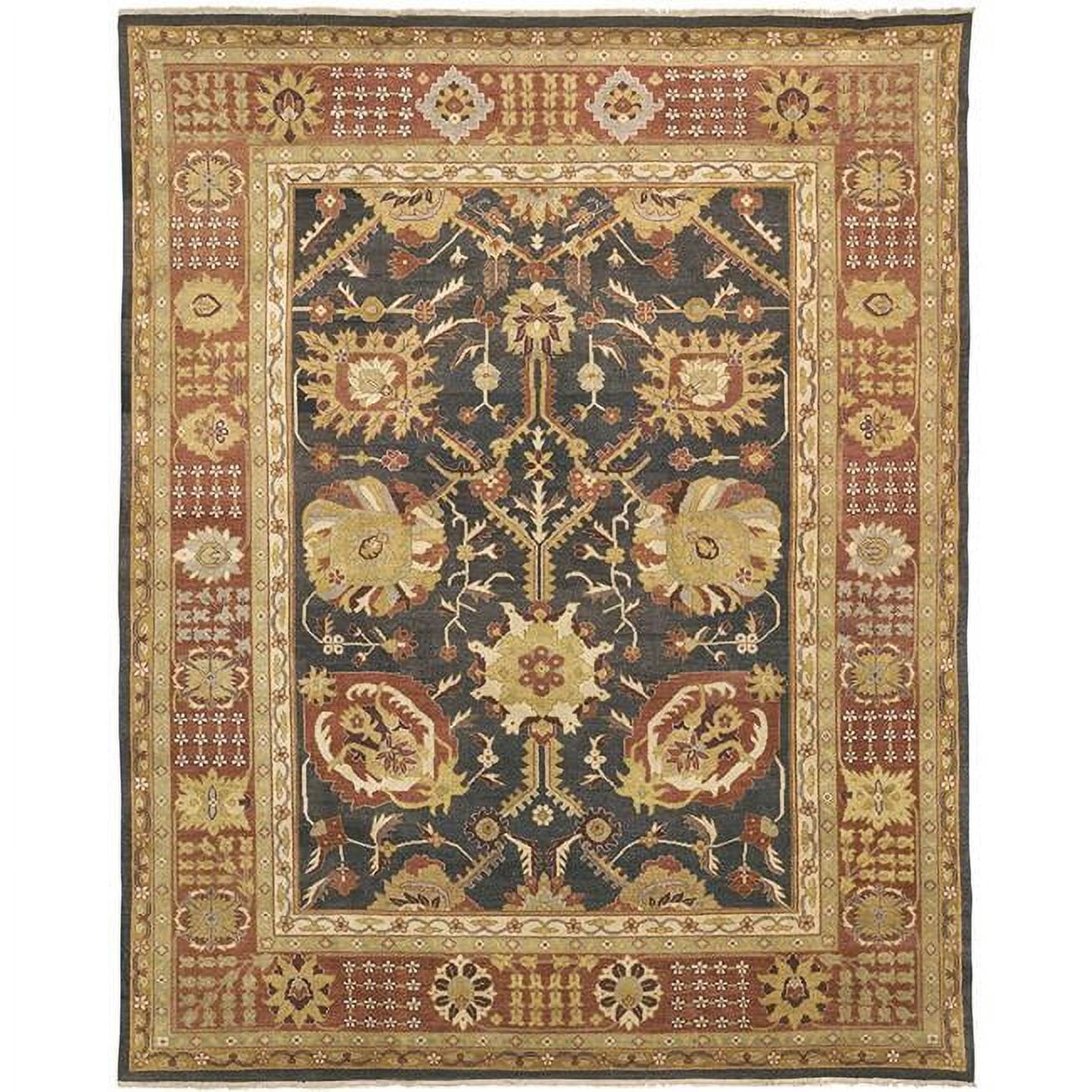 Jinan Tabriz Brown & Rust Area Rug - 8 x 10 ft. - Walmart.com