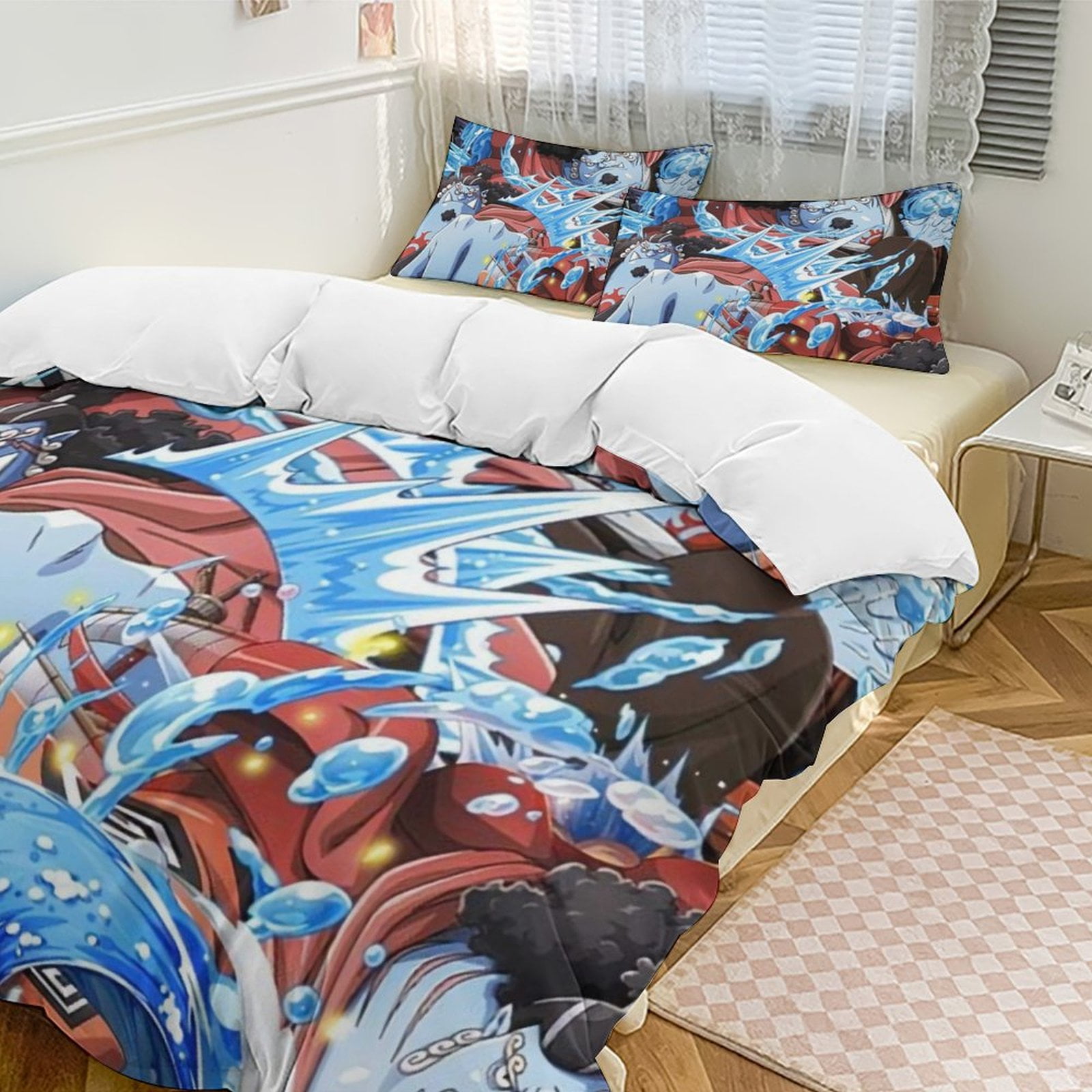 Jinbe Bed Duvet Cover Funny Anime Cartoon Bedding Sets Lightweight 3 ...