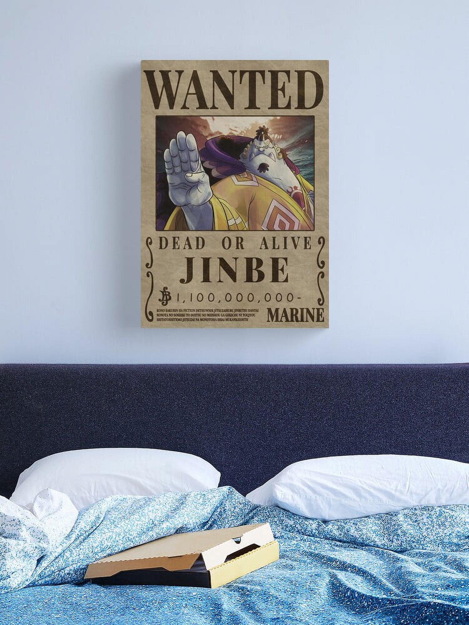 Jinbe Wanted Poster One Piece Jimbei Bounty Poster Canvas Print Canvas ...