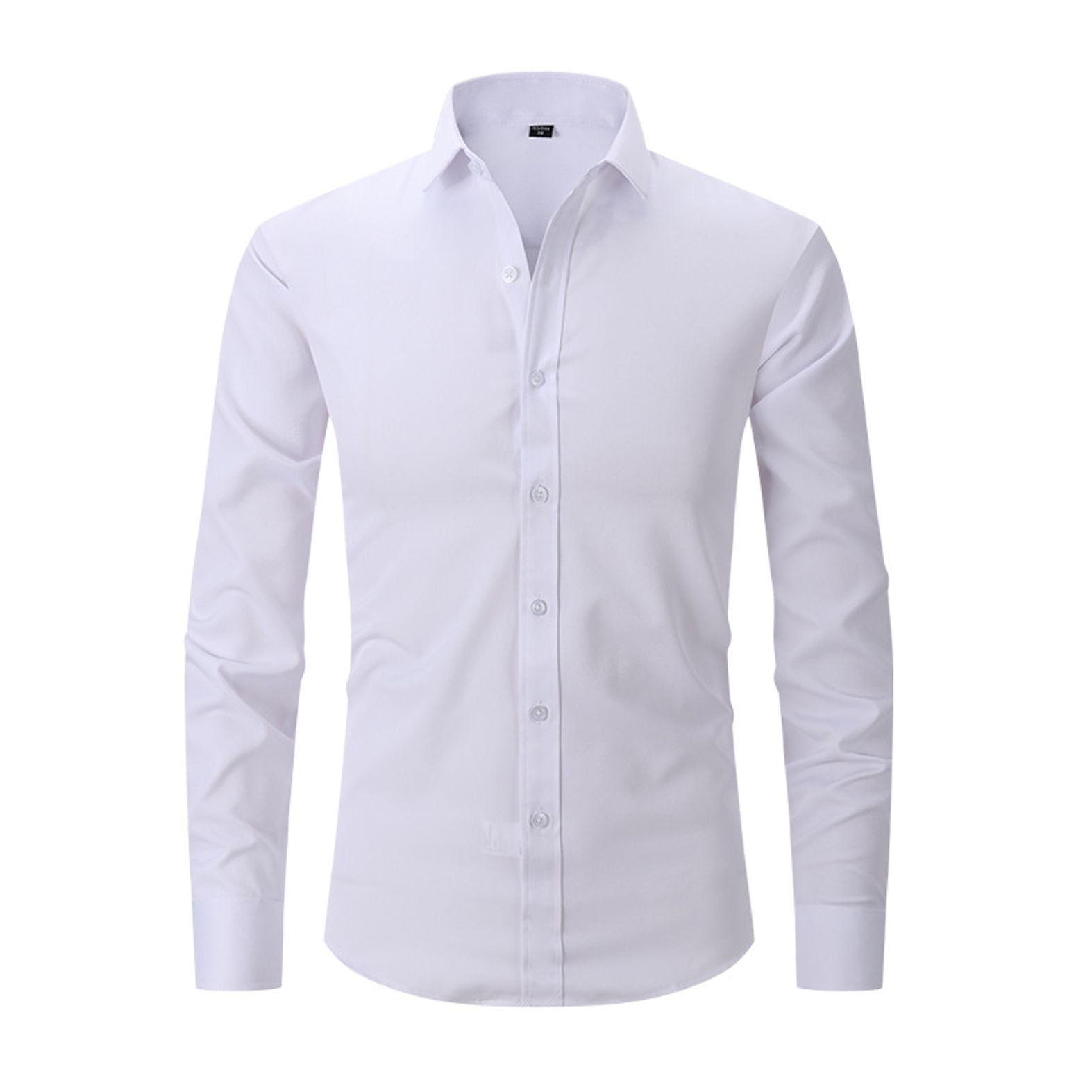 SWSMCLT Men's Solid Button Down Dress Shirt Soft Formal Top Long Sleeve ...
