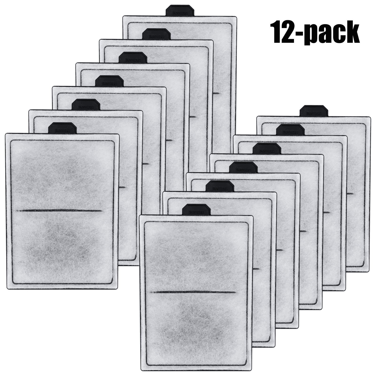 Jindun PF-L Filter Cartridges, 12-Pack, for Top Fin Silenstream PF20 ...
