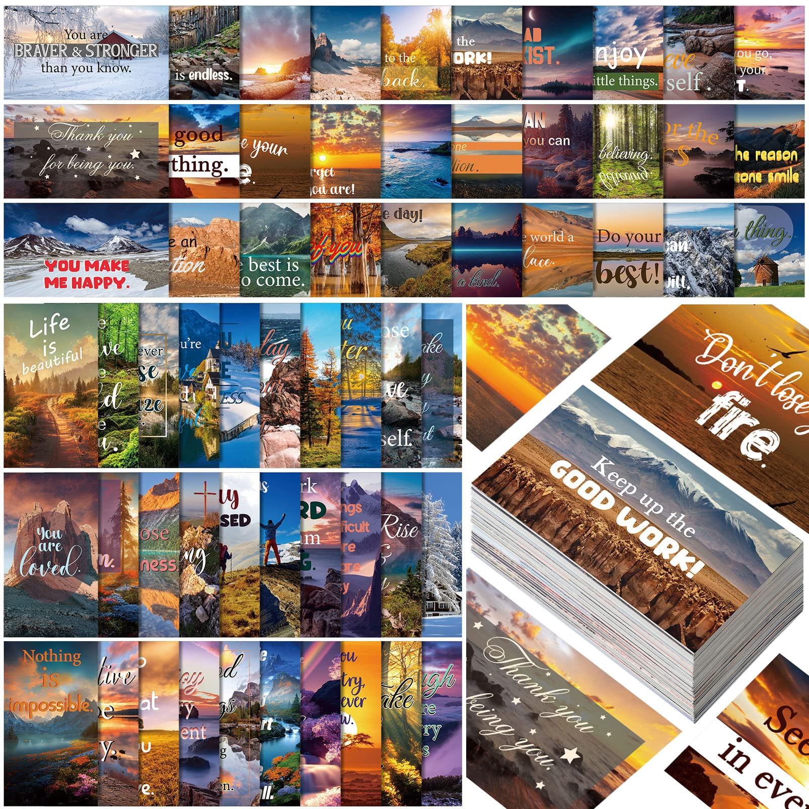 Jinei 300 Inspirational Affirmation Cards Positive Motivational Cards ...