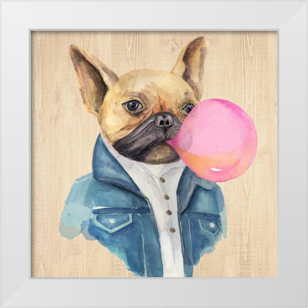 Jing, Jin 12x12 White Modern Wood Framed Museum Art Print Titled - A Blowing Bubble French ...