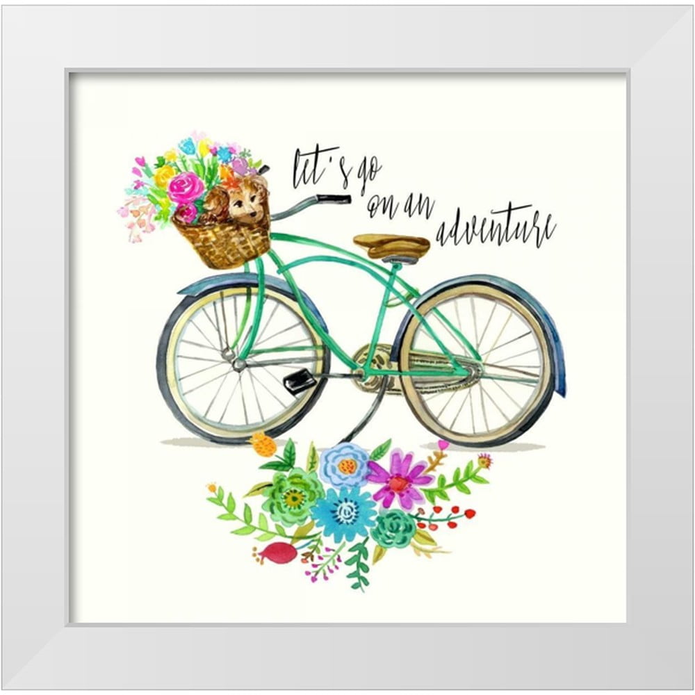 Jing, Jin 12x12 White Modern Wood Framed Museum Art Print Titled - Lets Go On An Adventure ...