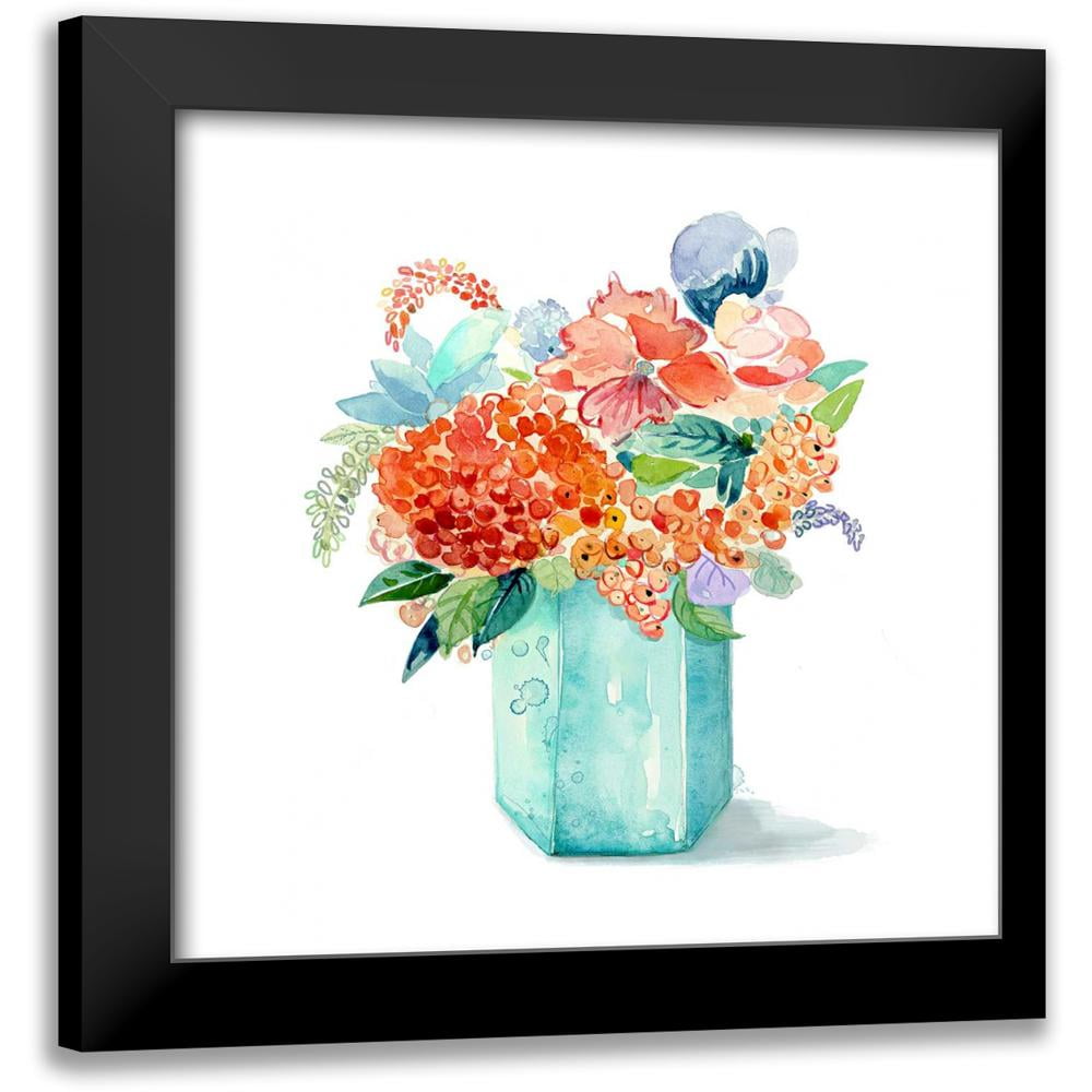 Jing, Jin 15x15 Black Modern Framed Museum Art Print Titled - Sweet Bouquet 2 - Walmart.com