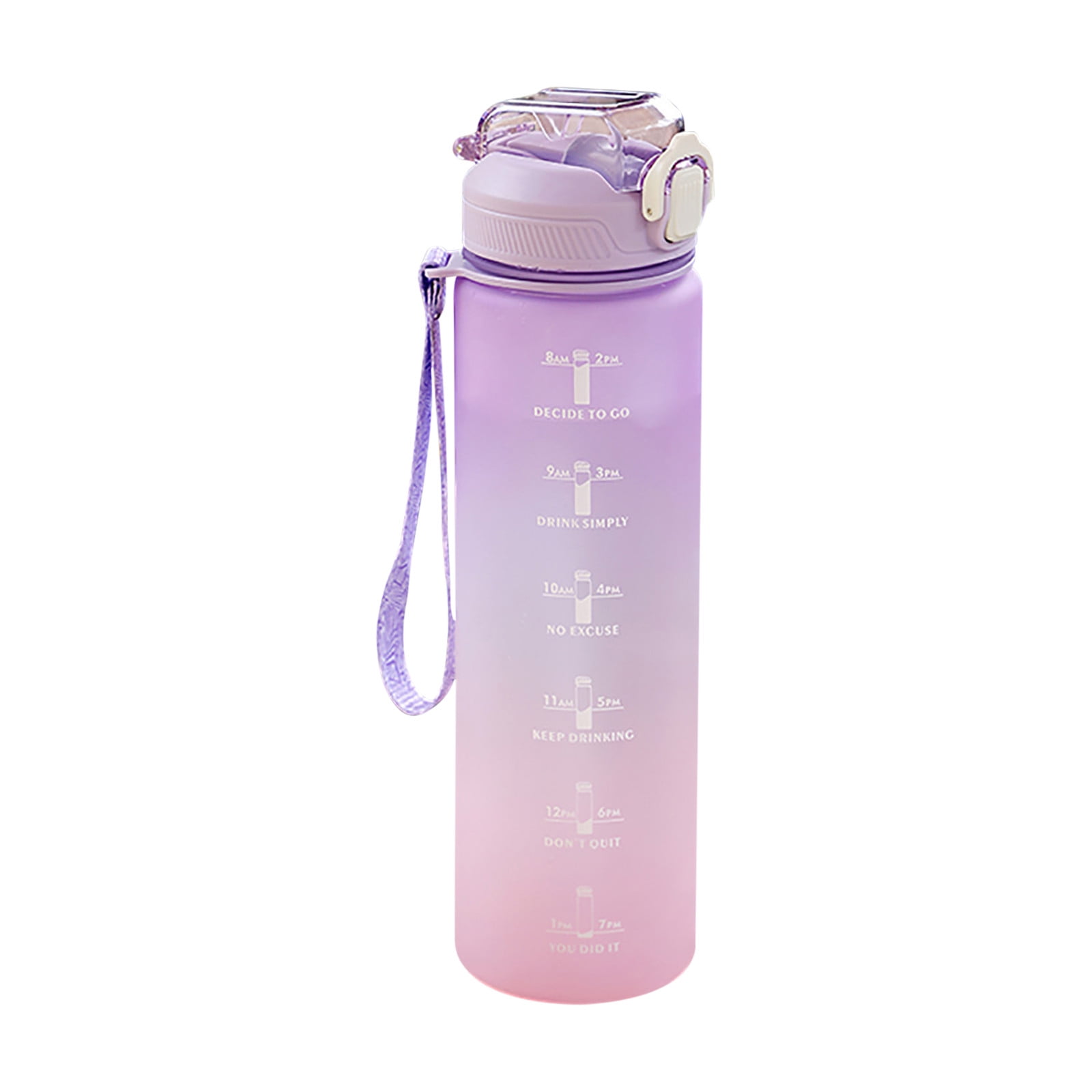 JingChun 1 Liter Water Bottle with Water volume scale Hourly BPA Free ...