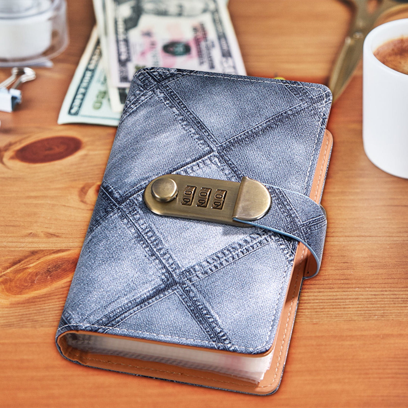 JingChun 100 Envelopes Money Saving Challenge Binder with Code Lock ...