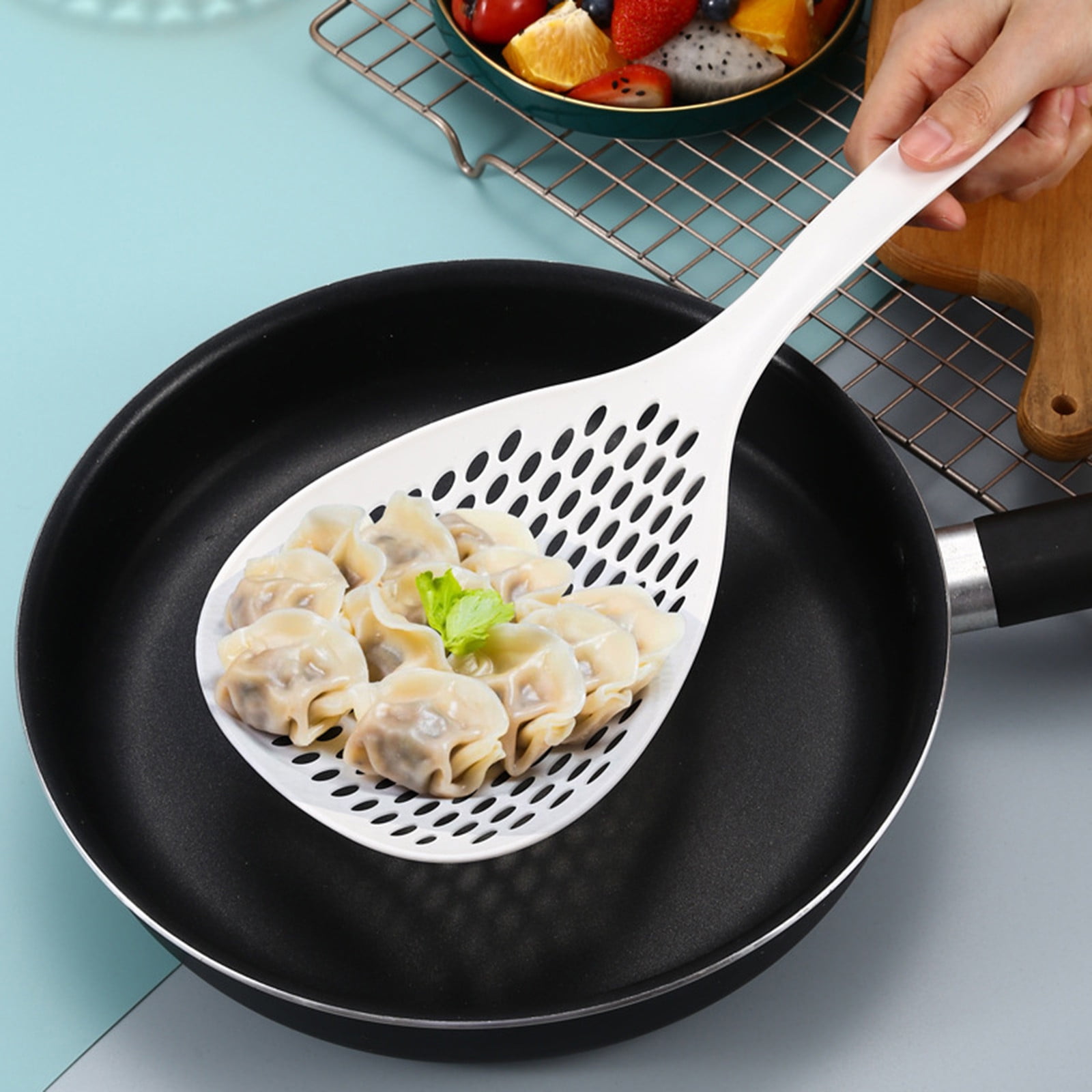 JingChun 1Pc Strainer Scoop Colander Slotted Pasta Spoon Plastic ...