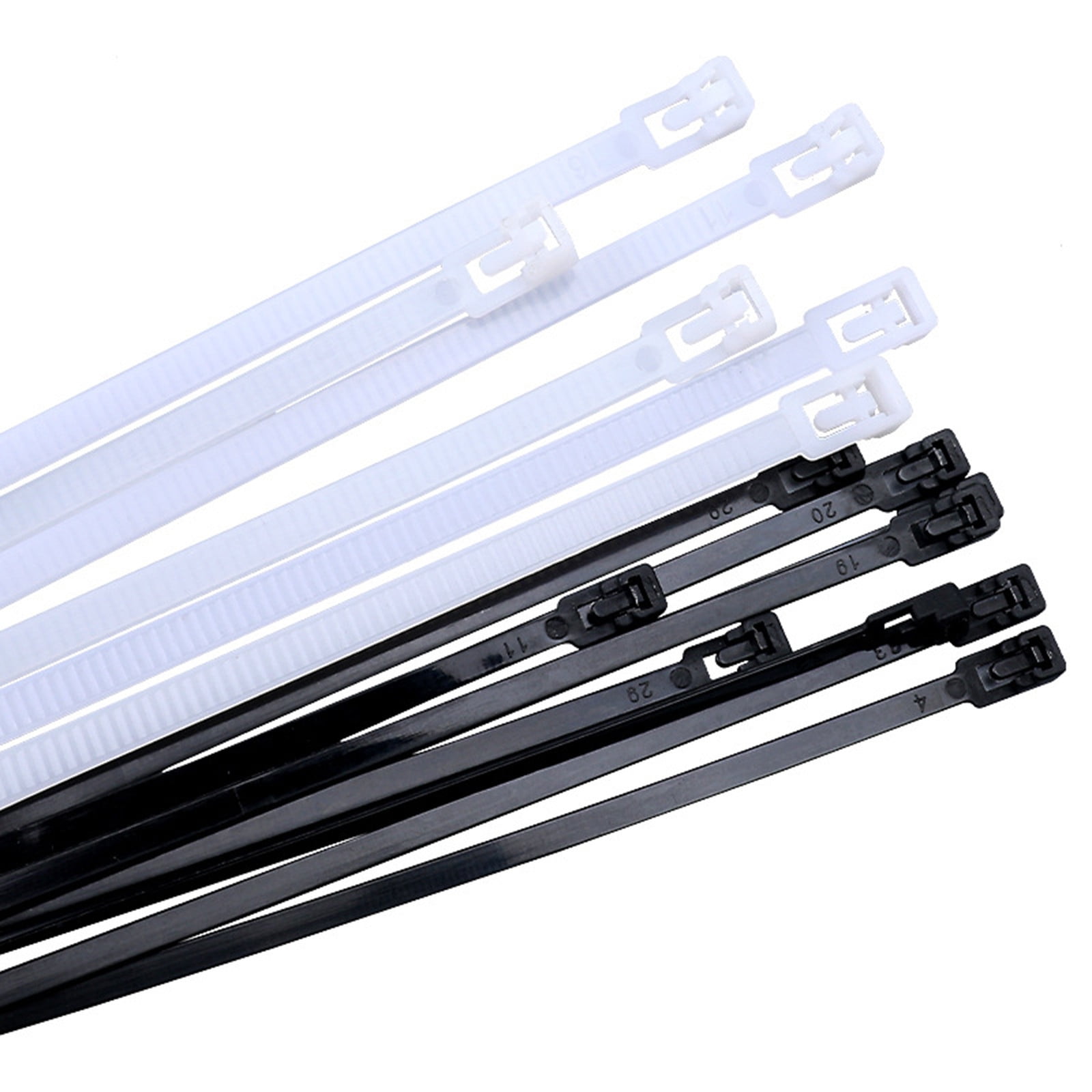JingChun 200Pcs Heavy Duty Industrial Zip Toes,Releasable Cable Ties ...