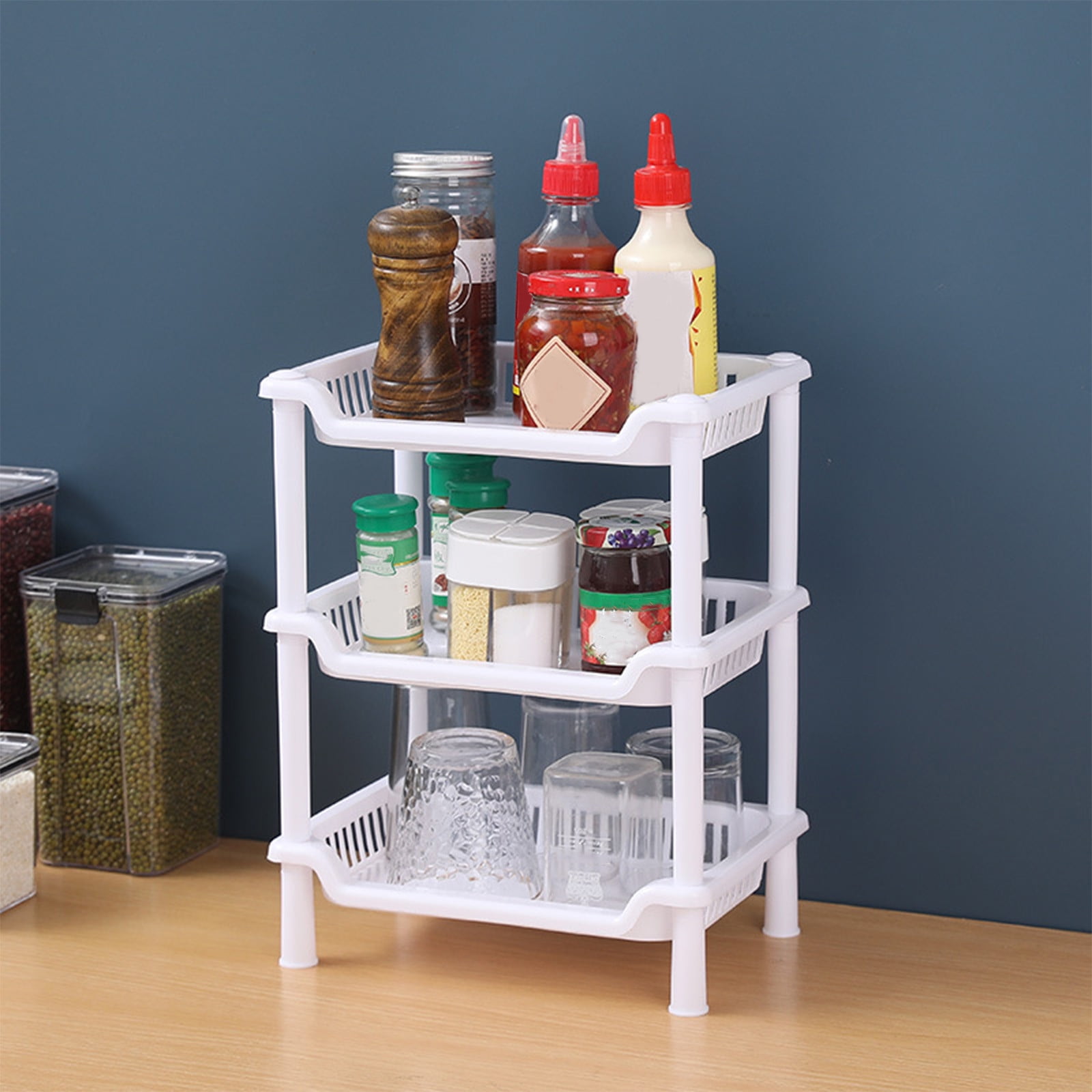 JingChun 3 Tier Shower Caddy Organizer Shelf Corner, Rustproof, Plastic ...