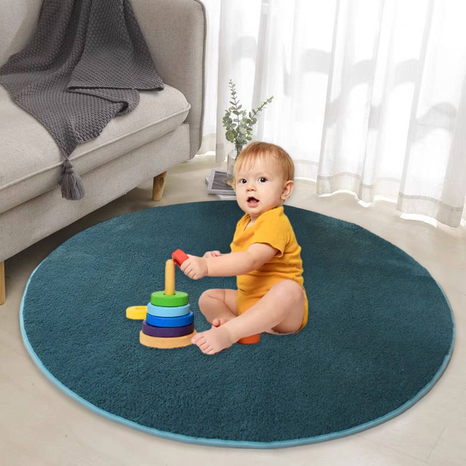 JingChun 31 inch Carpet Round office Chair Mat for Hardwood Floor ...