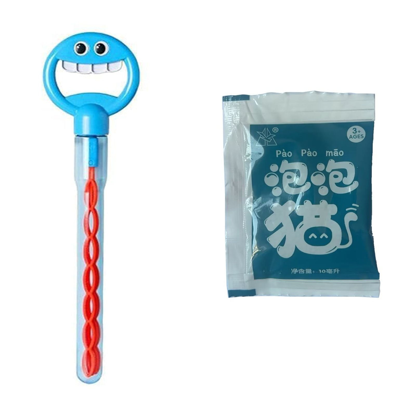 JingChun 32 Hole Smiling Face Bubble Stick with Bubbles Refill, Five ...