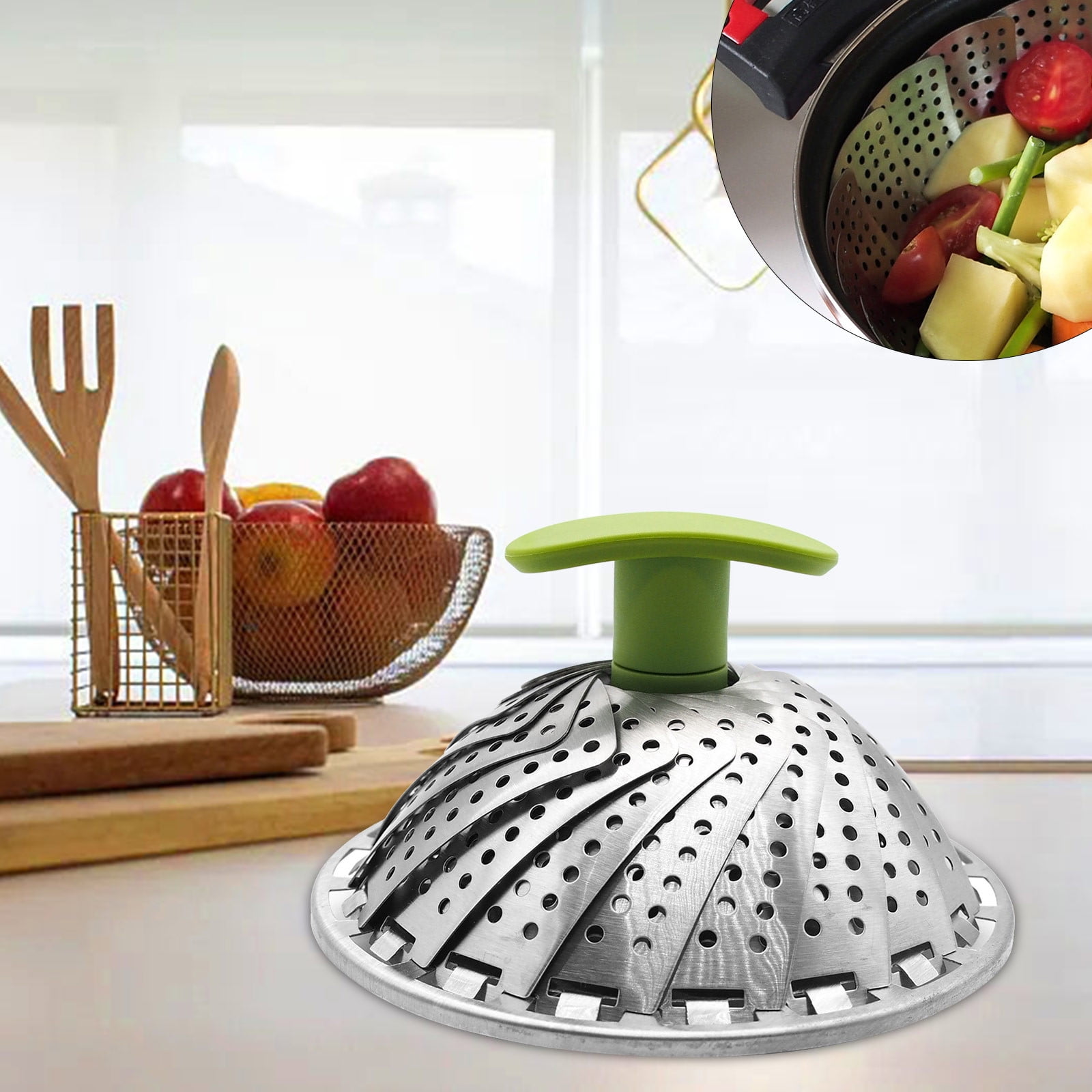 JingChun 5 Inch Steamer Basket Stainless Steel Vegetable Steamer Basket ...