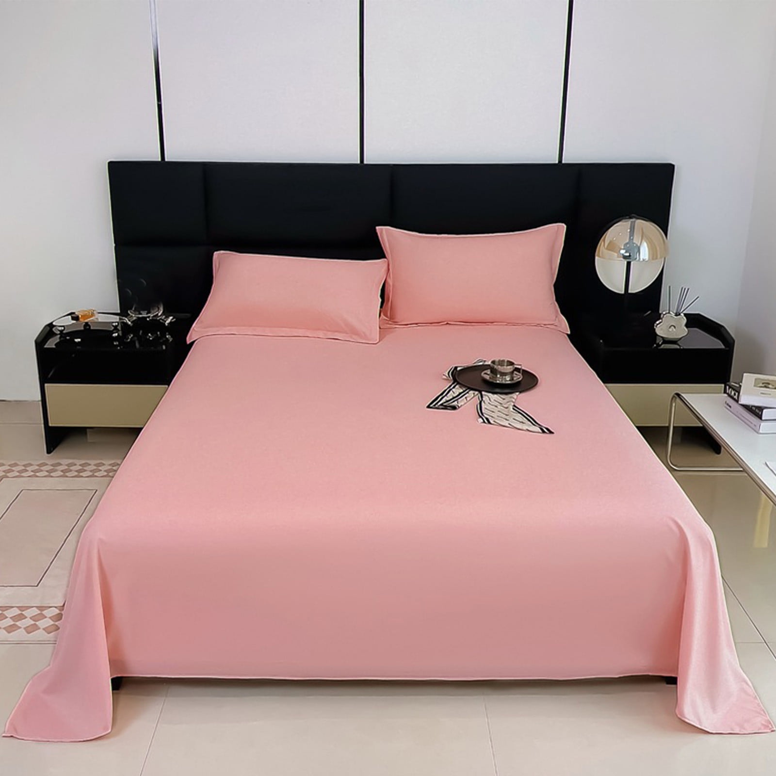 JingChun 90*86 inch Full Size Flat Sheet, Cotton Sheet, Cooling Bed ...
