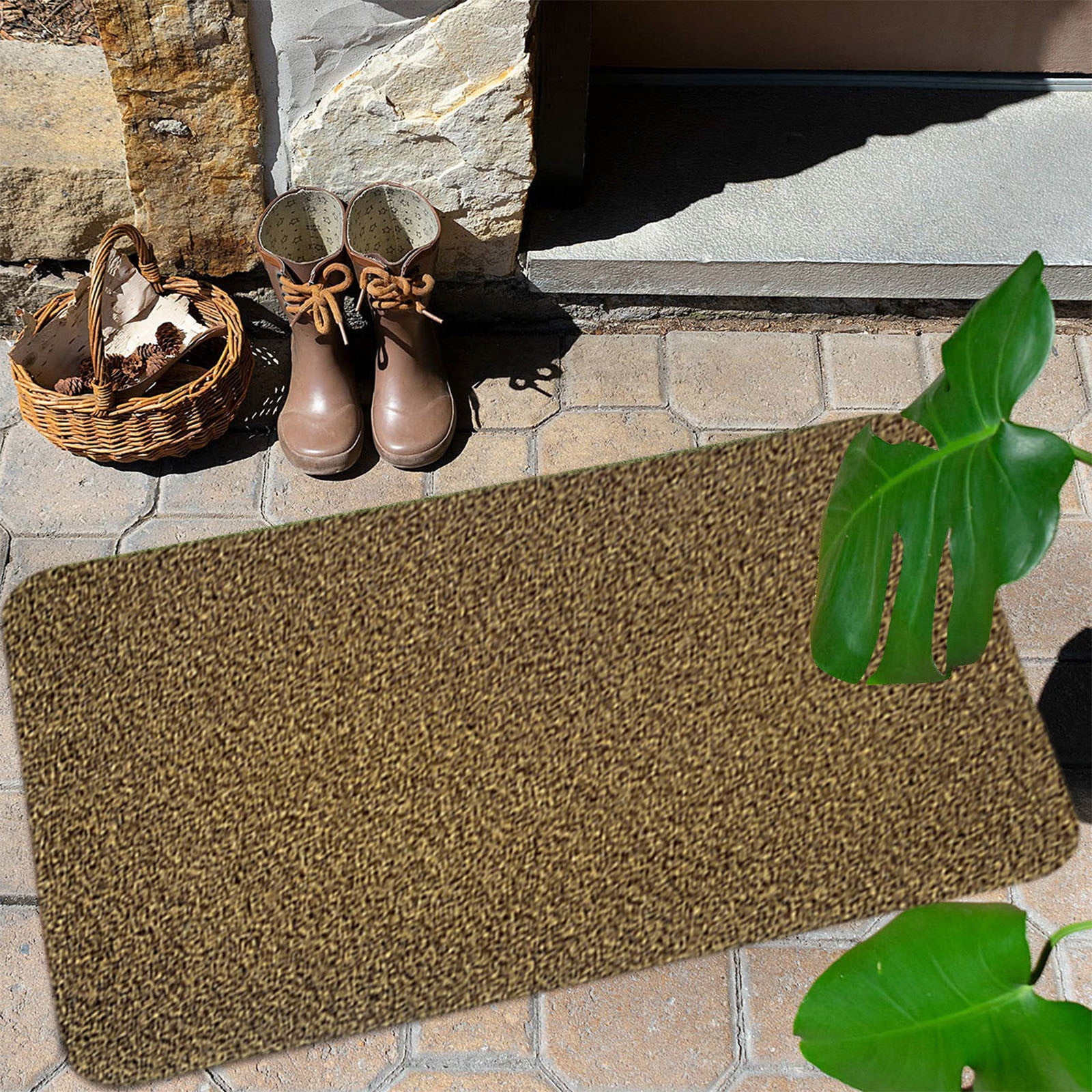 JingChun Astroturf Dirt Trapper Doormat 23" x 15", Flair Evergreen ...