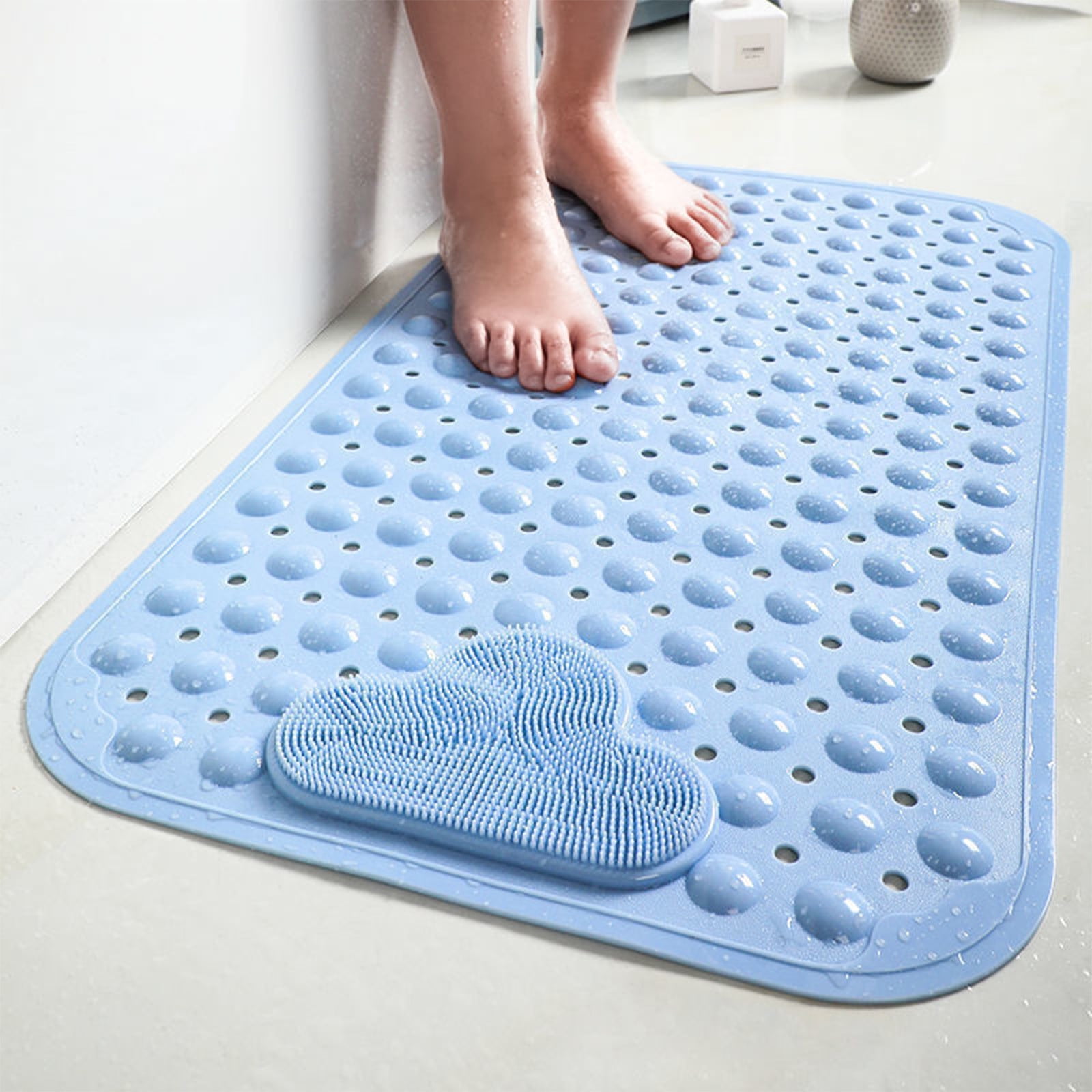 JingChun Bathtub Mat Non Slip, Shower Foot Scrubber Mat, 27 x 15 inch ...