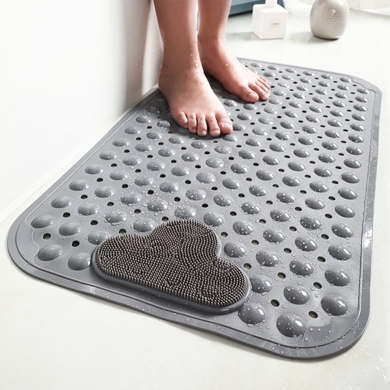 JingChun Bathtub Mat Non Slip, Shower Foot Scrubber Mat, 27 x 15 inch ...