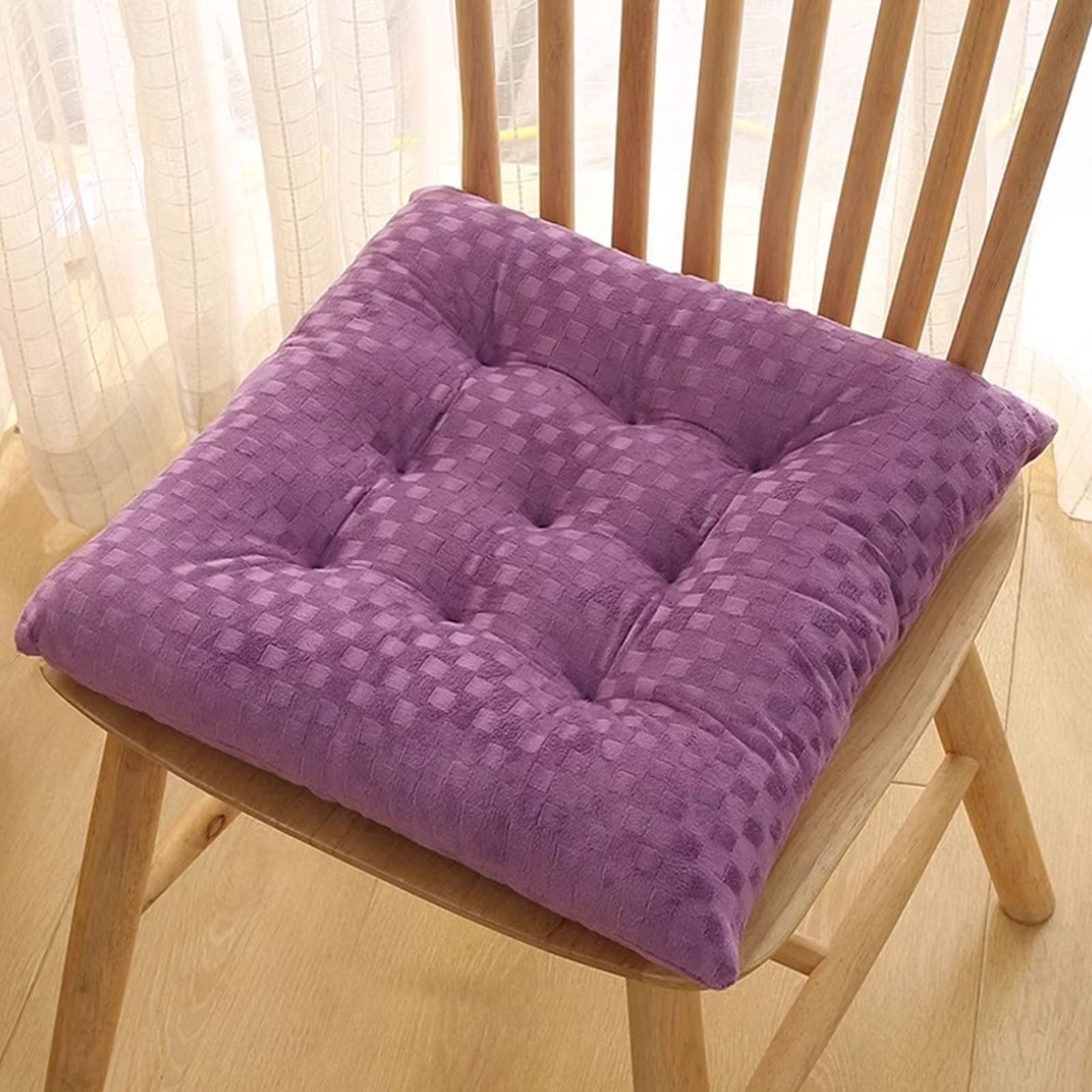 JingChun Chair Cushions 17*17 inch - Flock Solid Color Square Seat ...