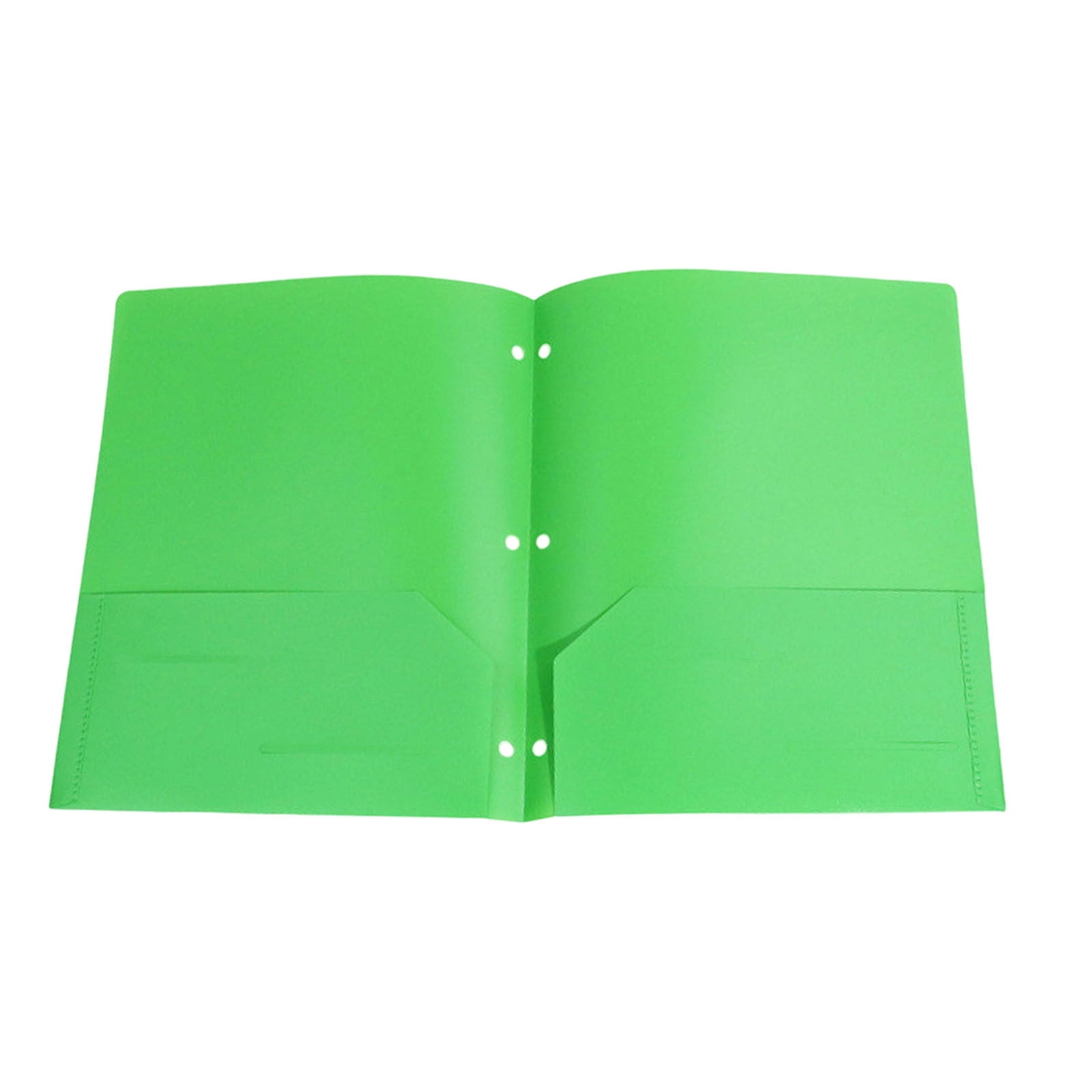 JingChun Colored Folders with Pockets 3 Hole Punched, Plastic 2 Pocket ...