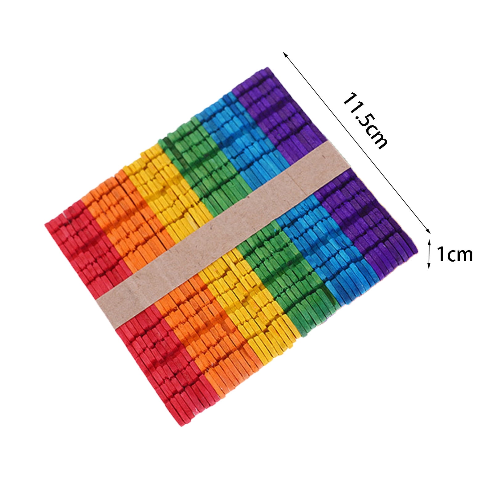 JingChun Colored Popsicle Sticks for Crafts, Colored Wooden Craft ...