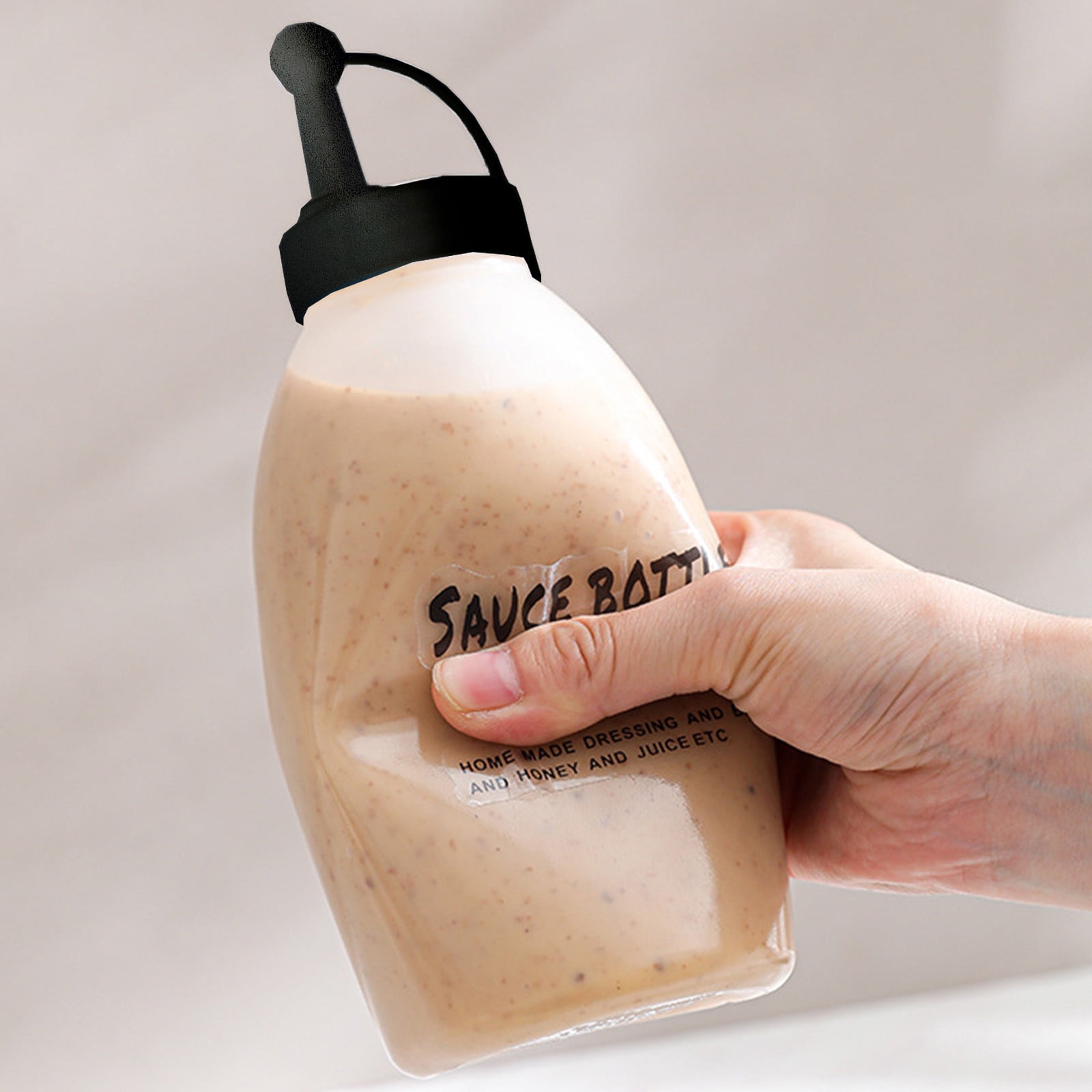 JingChun Condiment Squeeze Bottle Wide Mouth, Clear Squeeze Bottles ...