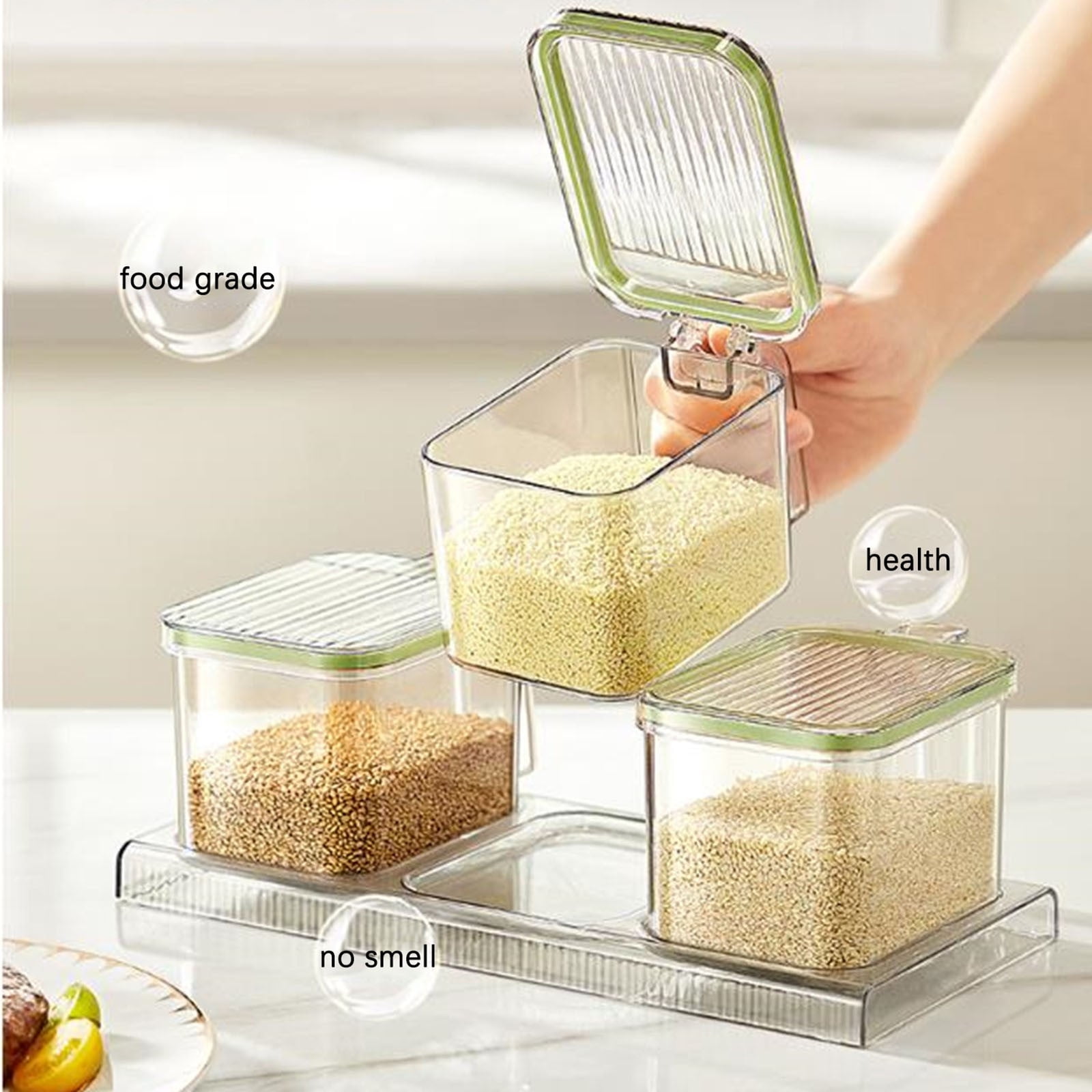 JingChun Condiments Container Seasoning Jars, Kitchen Spicy Jars with ...