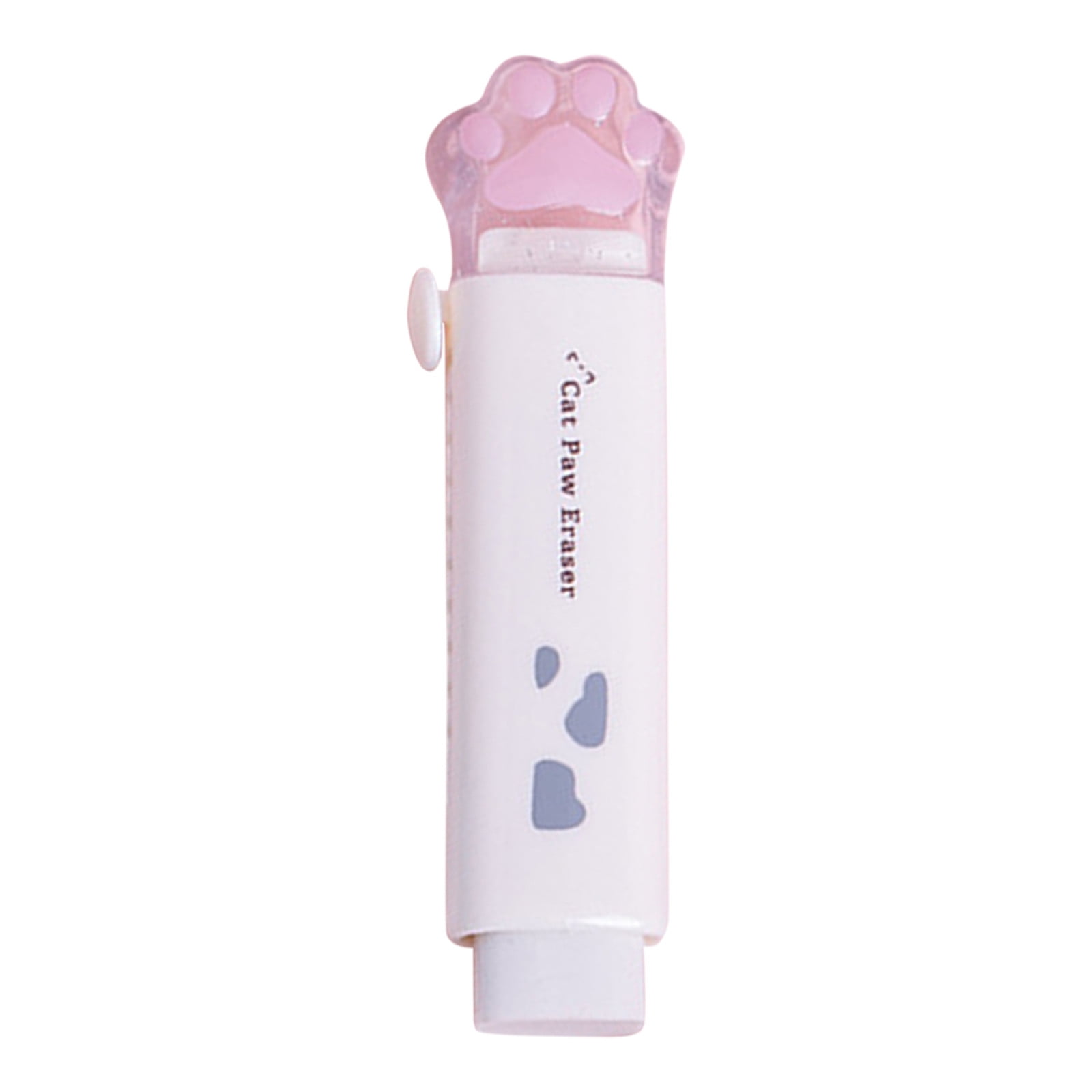 JingChun Cute Paw Erasers, Cute Retractable Pencil Rubber Eraser ...