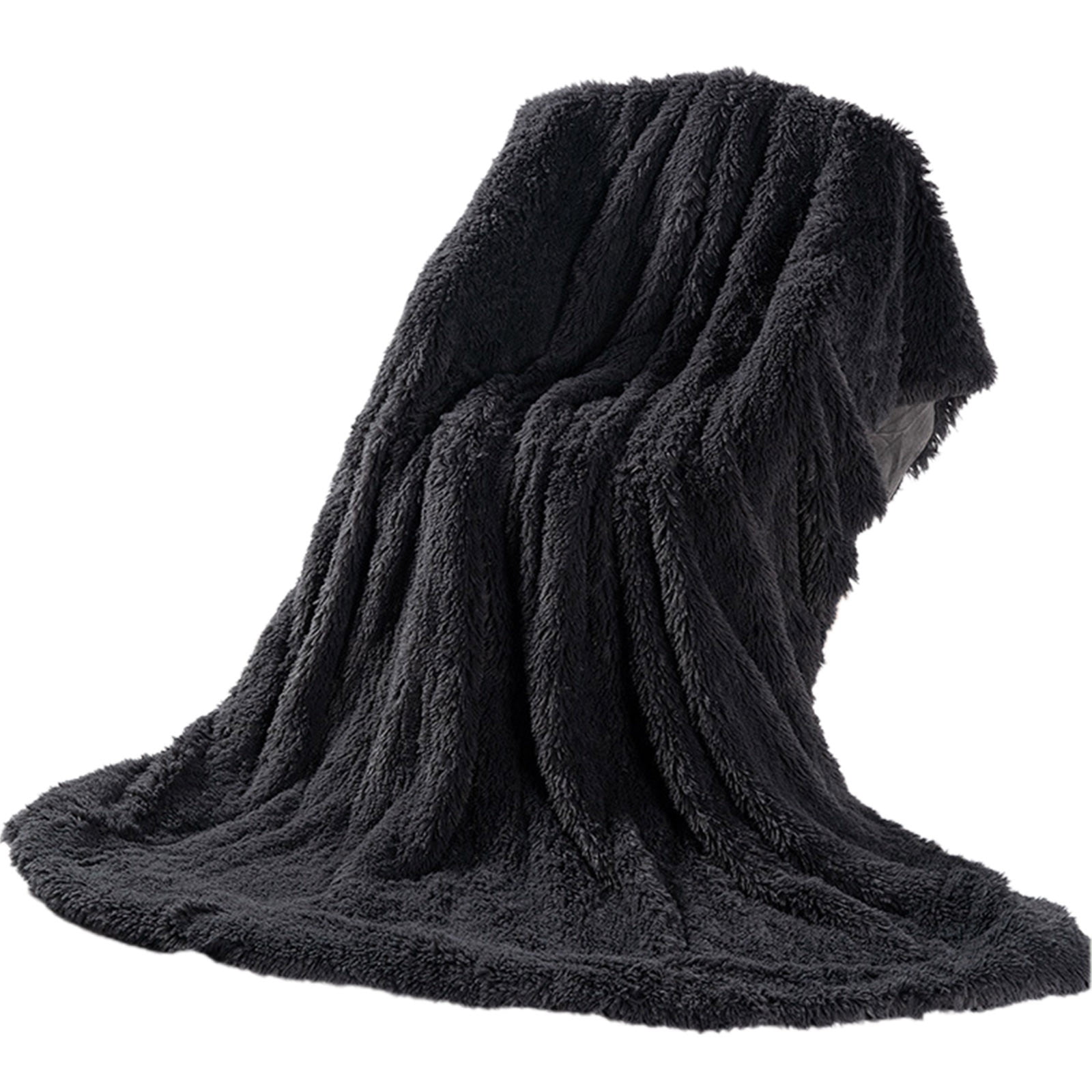 JingChun Decorative Extra Soft Faux Fur Throw Blanket 31" x 47",Solid ...