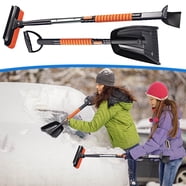 Snow Moover 39" Extendable Snow Brush with Squeegee, Ice Scraper and ...
