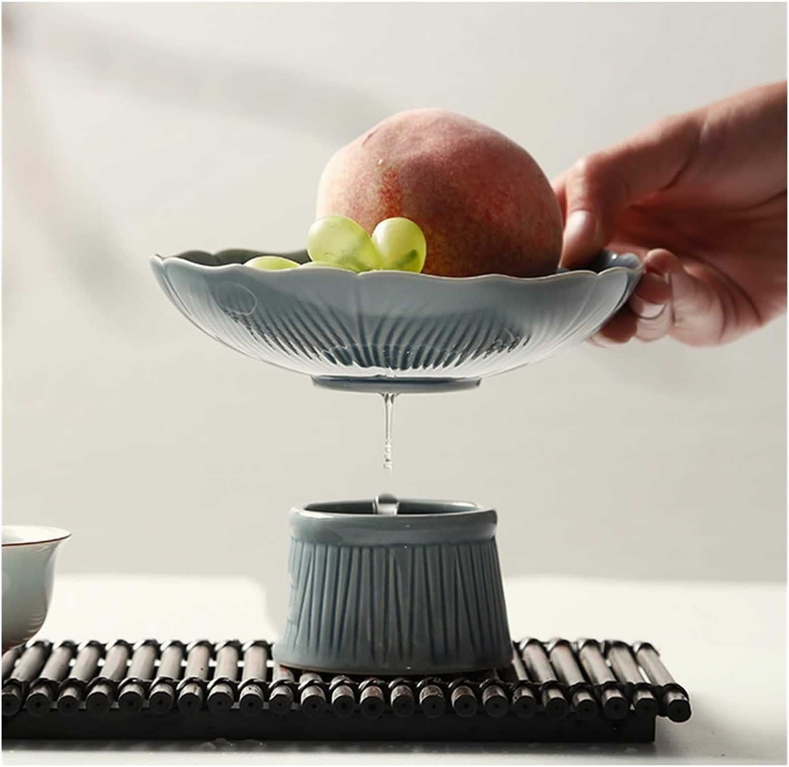 JingChun Fruit Bowl for Kitchen Counter, Ceramic Fruit Bowl, Fruit Bowl ...