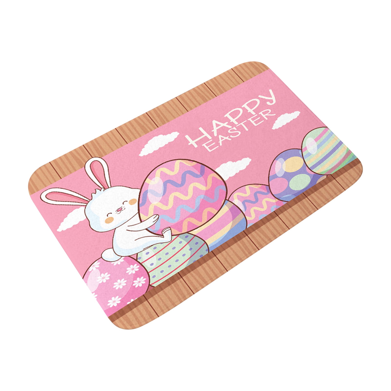 JingChun Happy Easter Eggs Entrance Door Mat, Spring Bunny Tradition ...