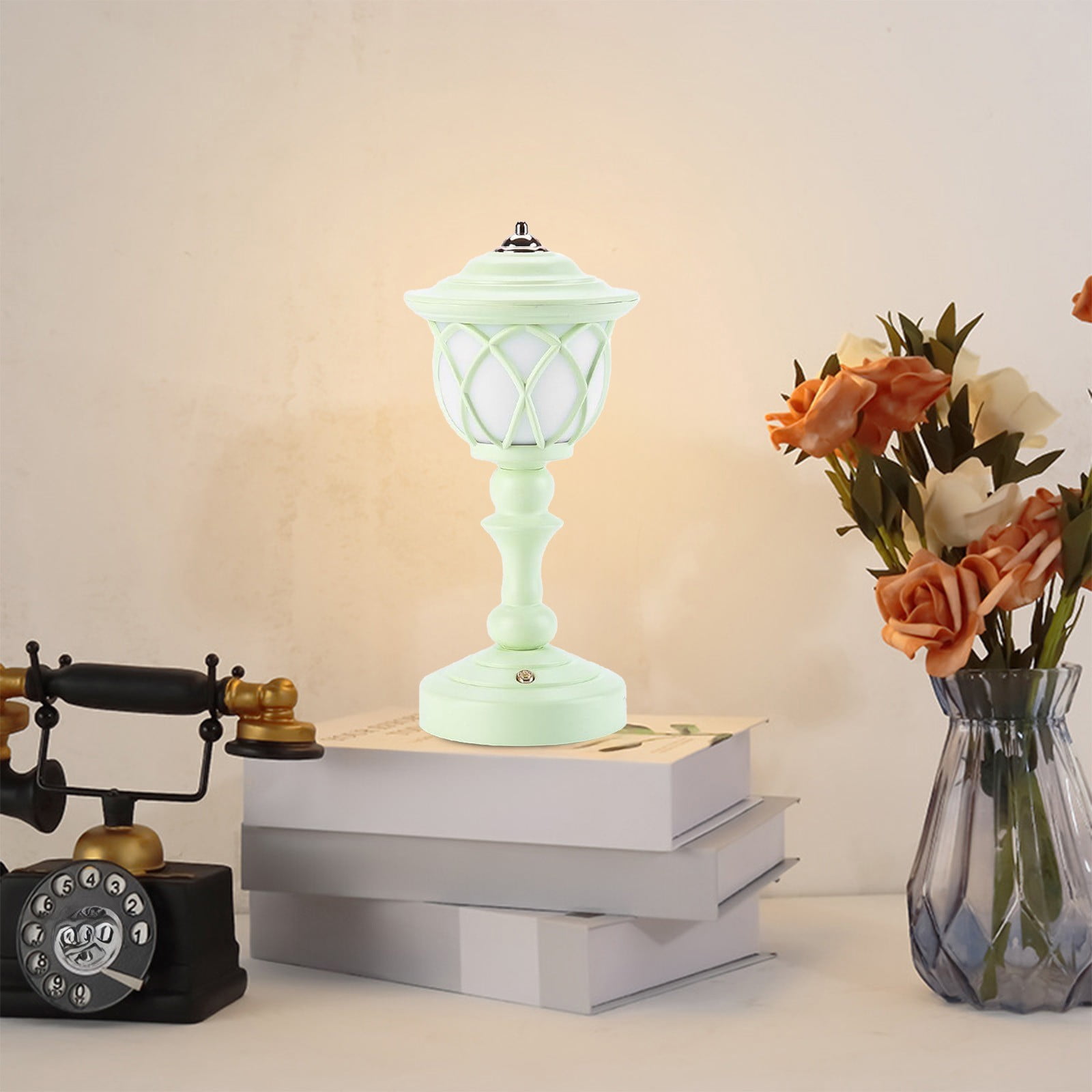 JingChun Mini Desk lamp Vintage, LED Desk Lamp Dimmable Table Lamp ...