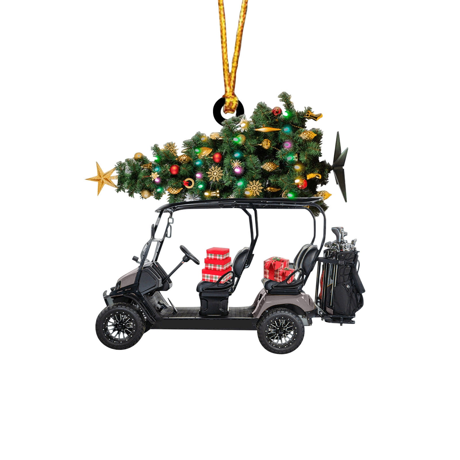 JingChun Ornaments by Elves - Personalized Golf cart Christmas Ornament ...