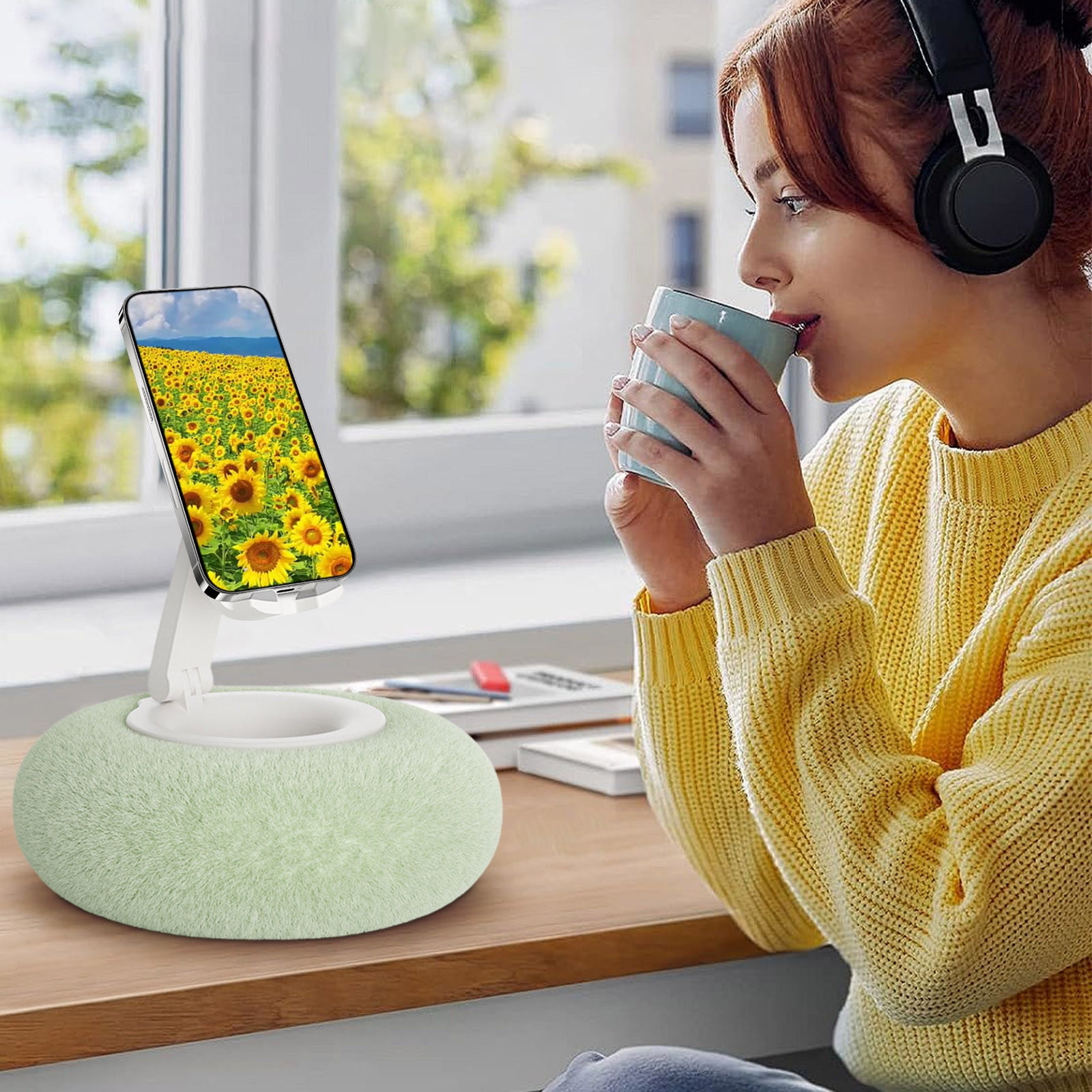 JingChun Pillow Stand Holder for Kindle Tablet iPad with Snack Bowl, Lap Cozy Pillow Stand ...