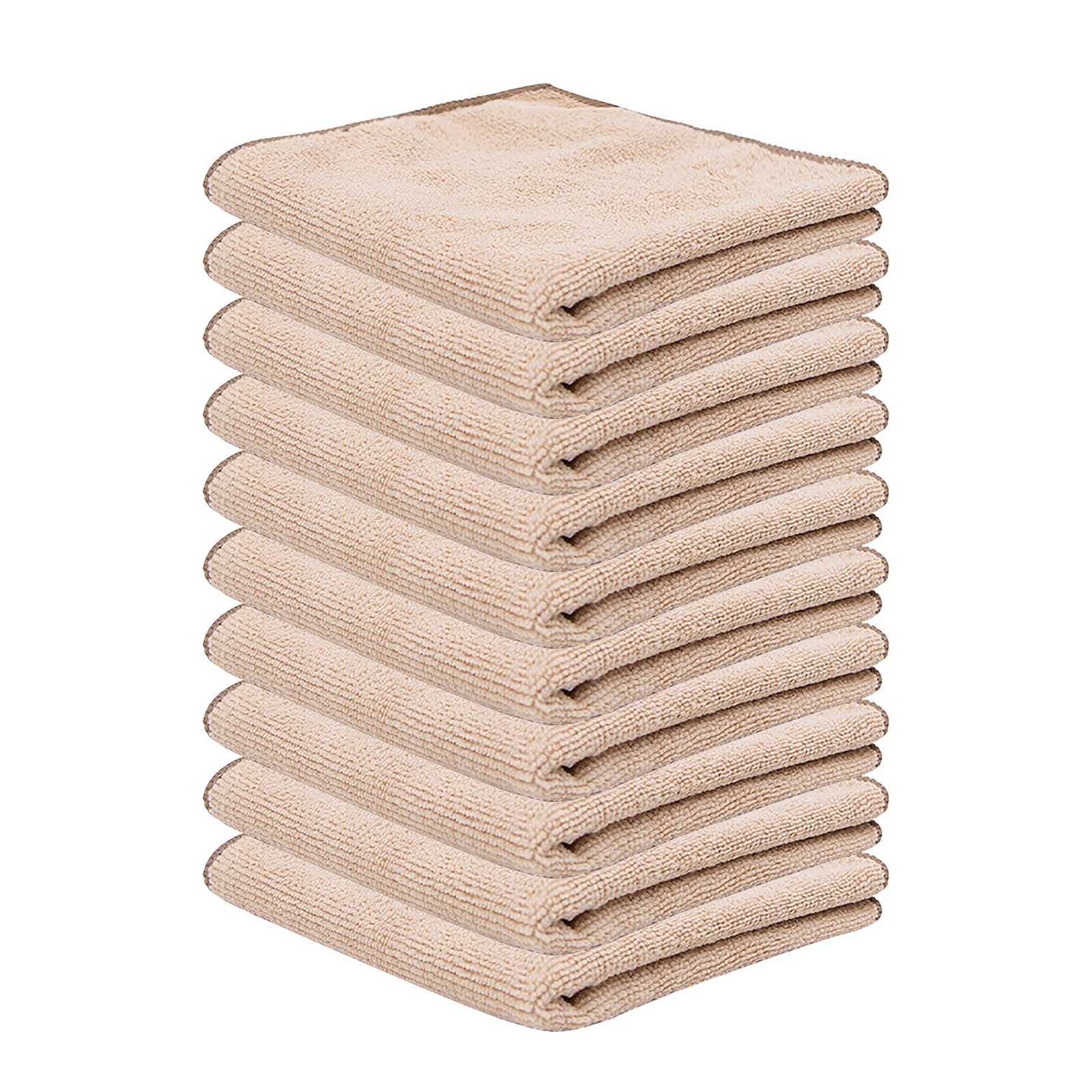 JingChun Professional Commercial Grade Microfiber Cleaning Cloth 10 ...