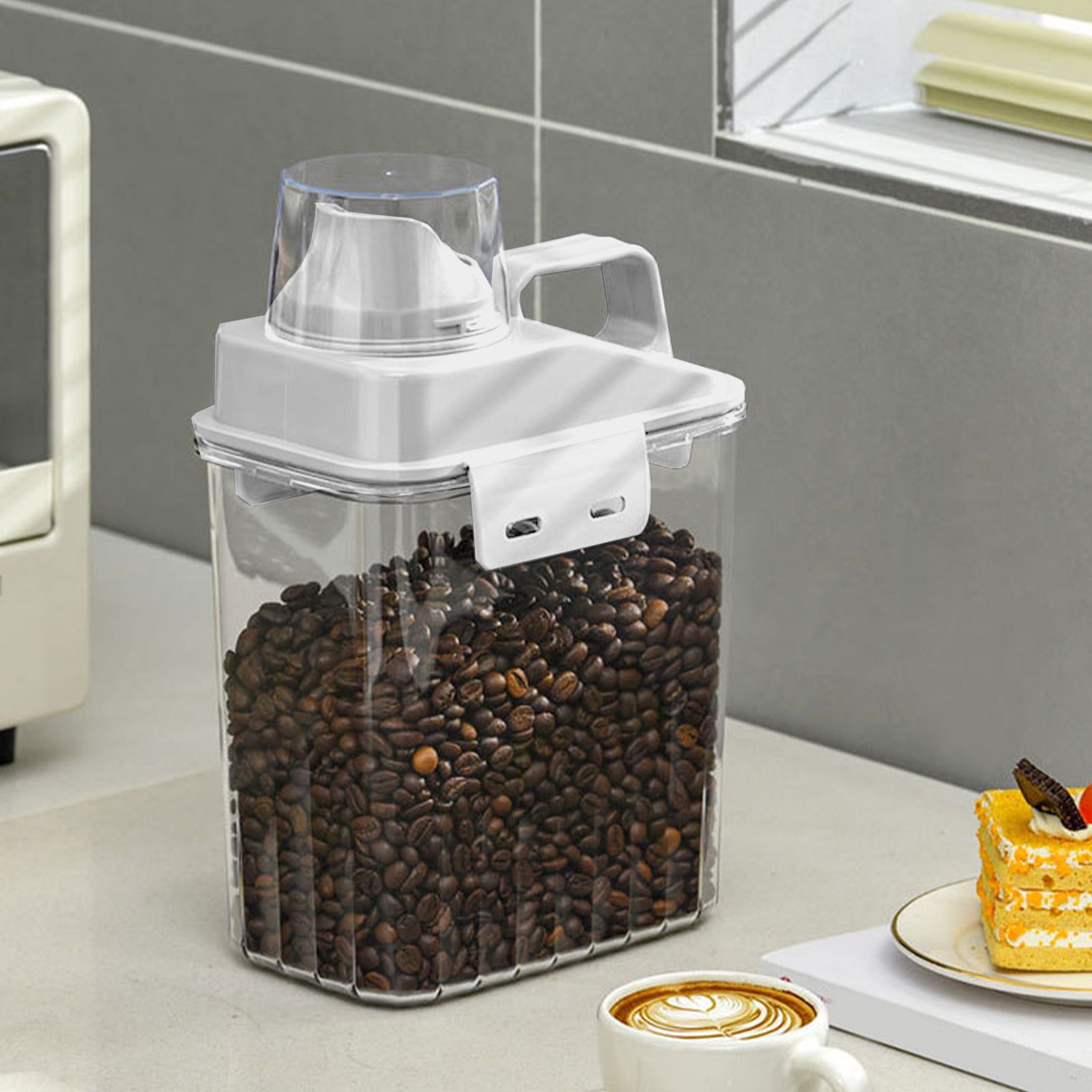 JingChun Rice Storage Bin Cereal Containers Dispenser,BPA Free Plastic ...