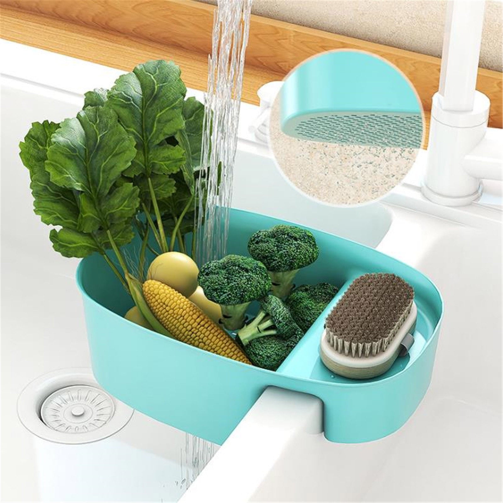 JingChun Sink Strainers for Kitchen Sink, Multifunction Plastic Hanging ...
