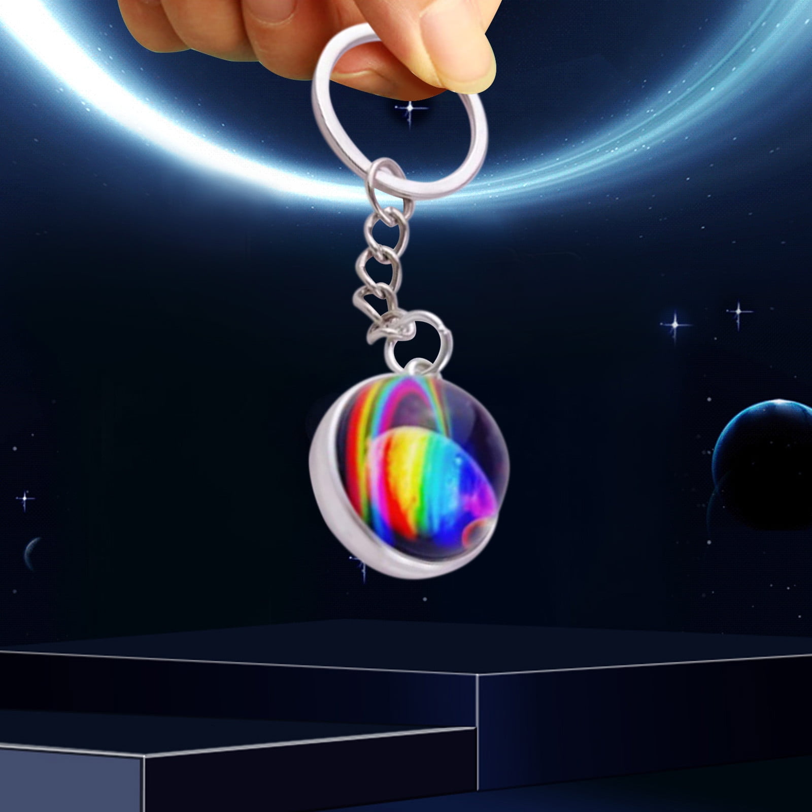 JingChun Solar System Keychains Outer Space Party Favors Glow in the ...