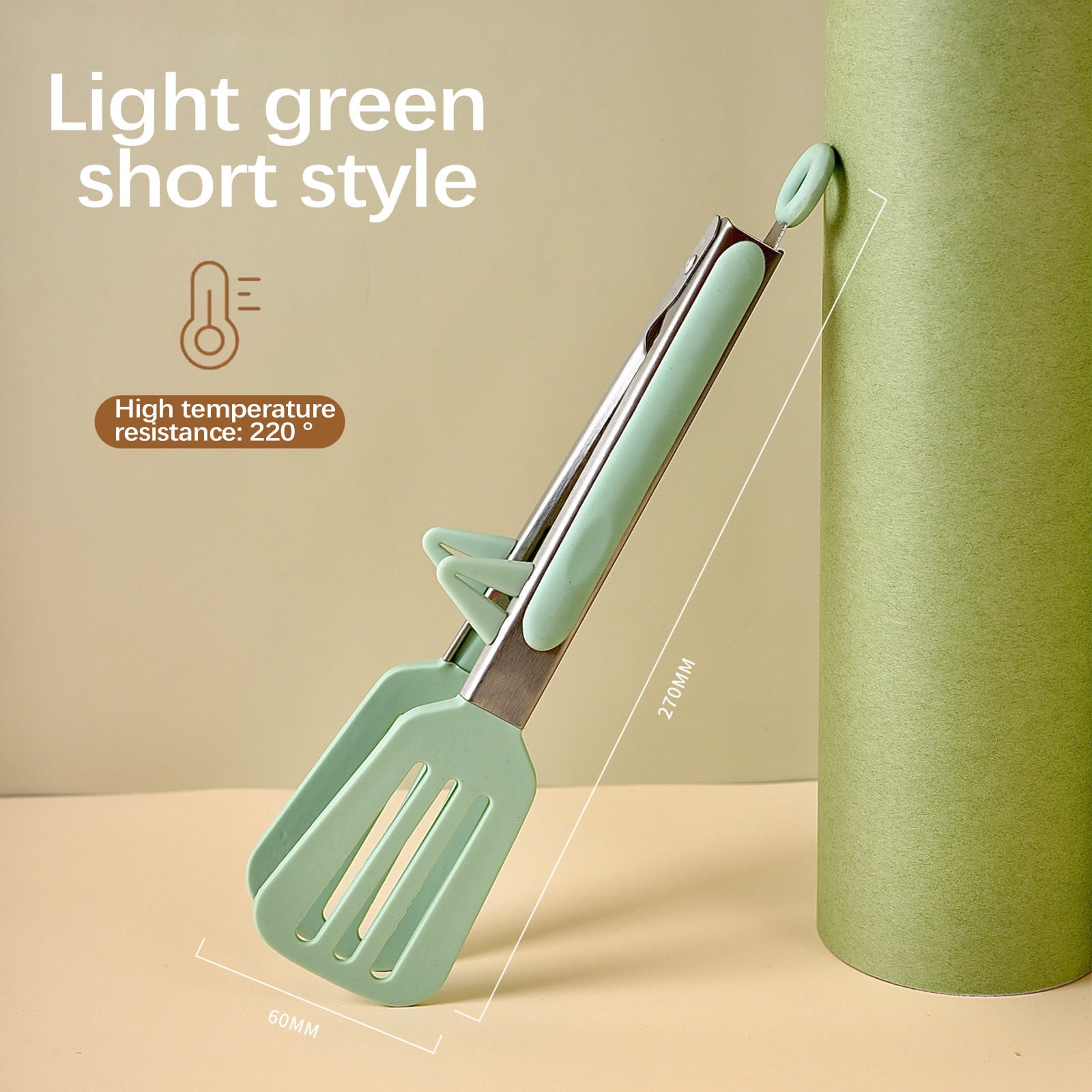 JingChun Stainless Steel Heat Resistant BBQ Kitchen Tongs Set, Non ...