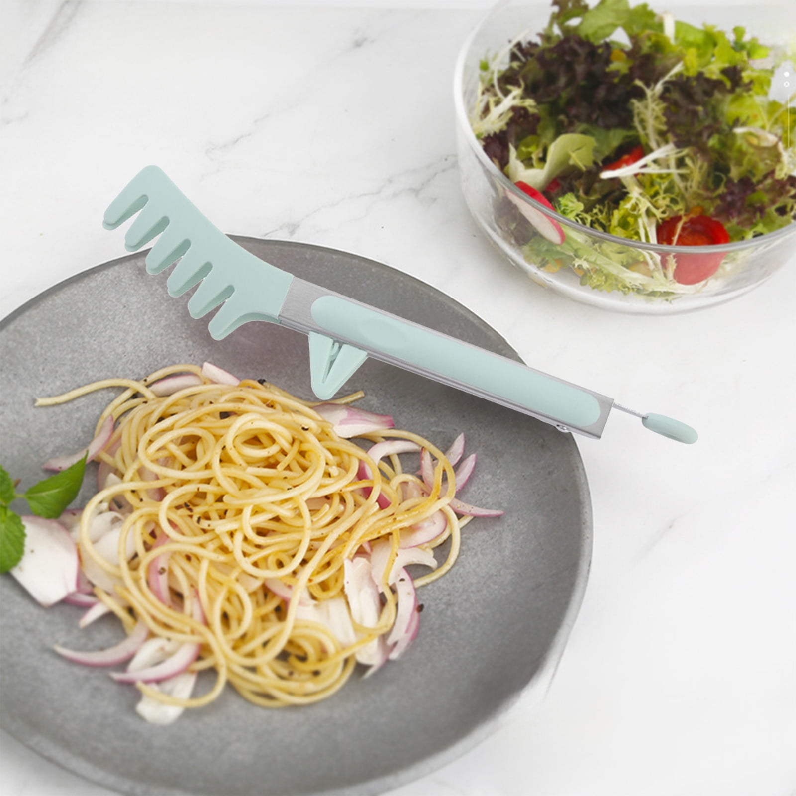 JingChun Stainless Steel Pasta Tong, Large 10" Stainless Steel ...