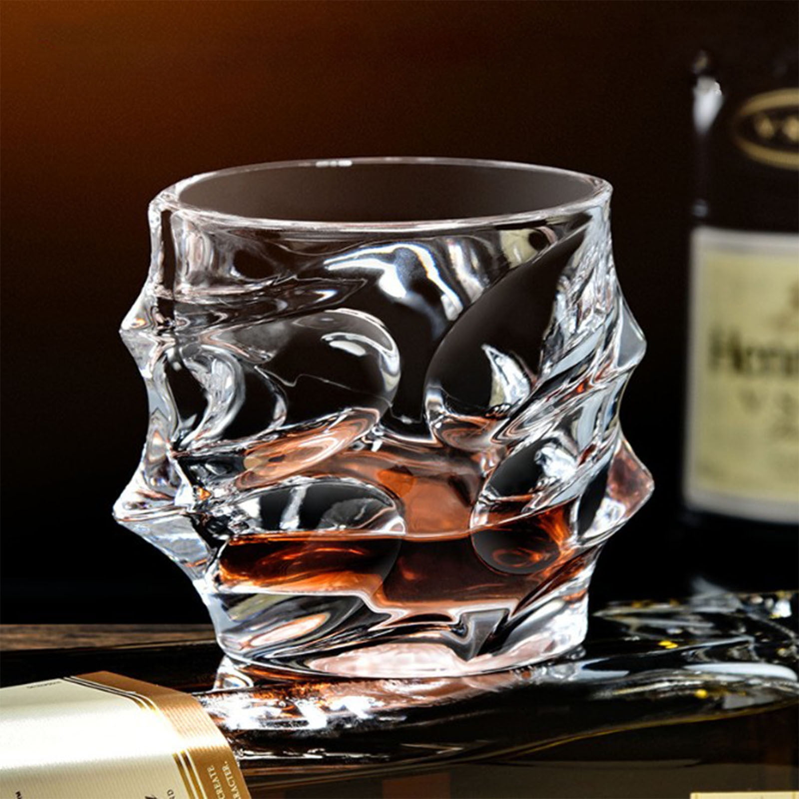 JingChun Storm Crystal Whisky Glass,Old Fashioned Whiskey Glasses ...