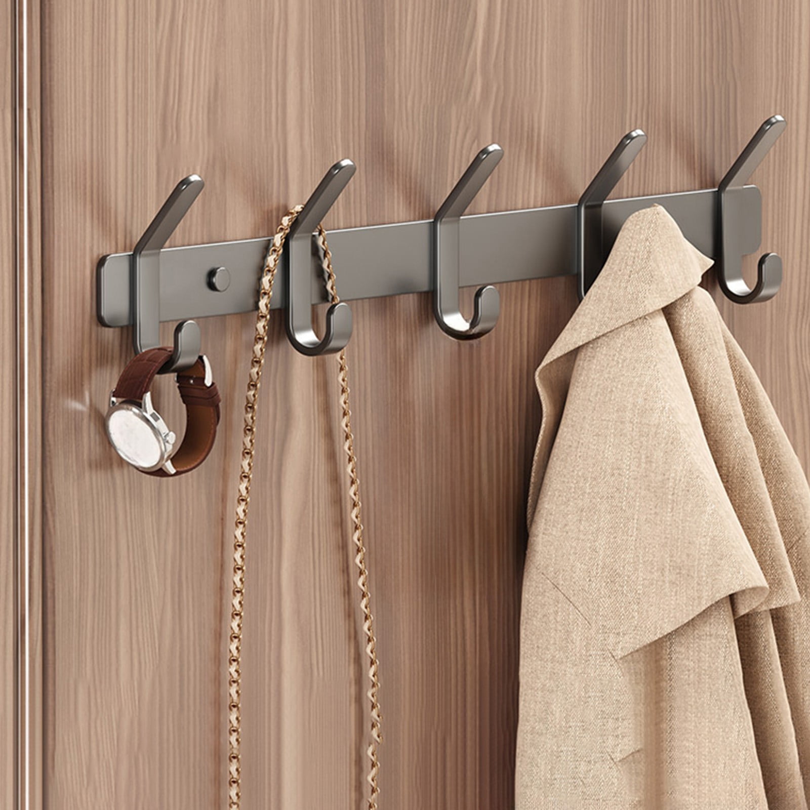 JingChun Wall Mounted Coat Rack Alloy, Metal Coat Hook Rail for Coat ...