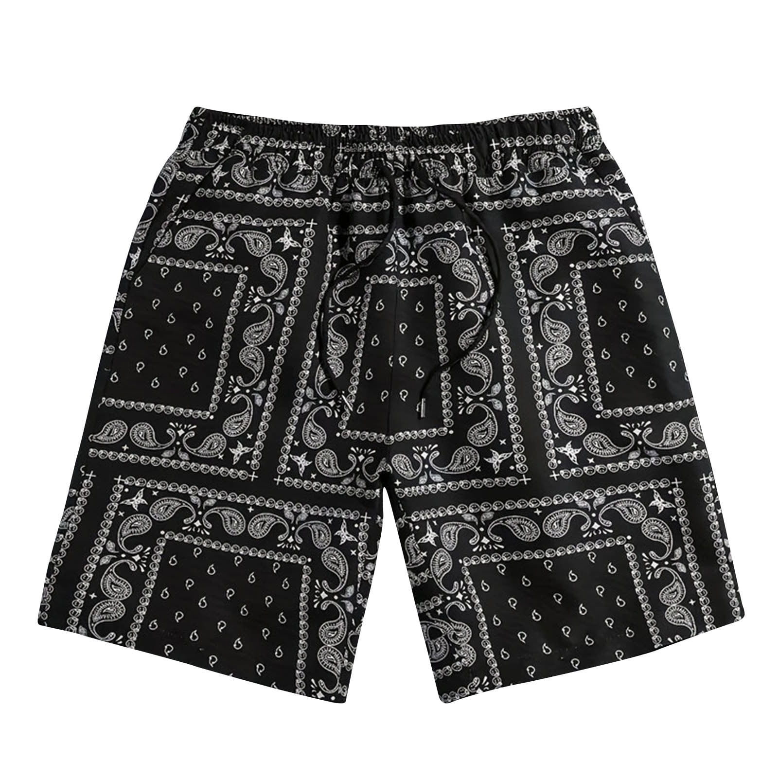 JingHai Mens Paisley Shorts Workout Boxing Running Shorts Bandana Boho ...