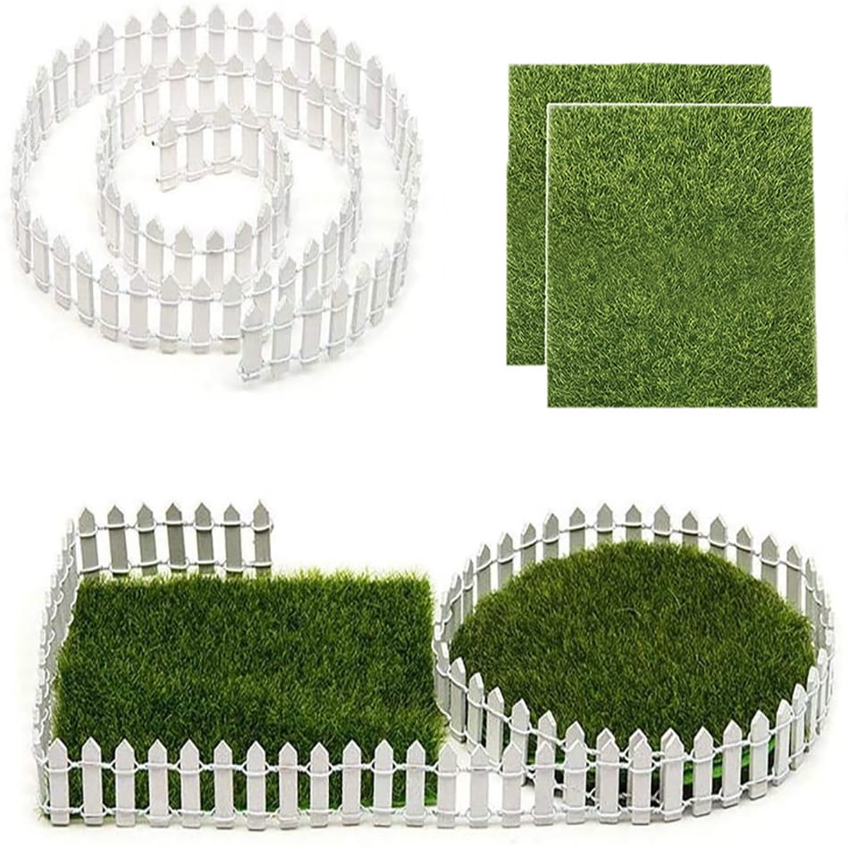 Jingjianm 100cm Garden Fence Landscape Edging, Miniature Fence Garden ...