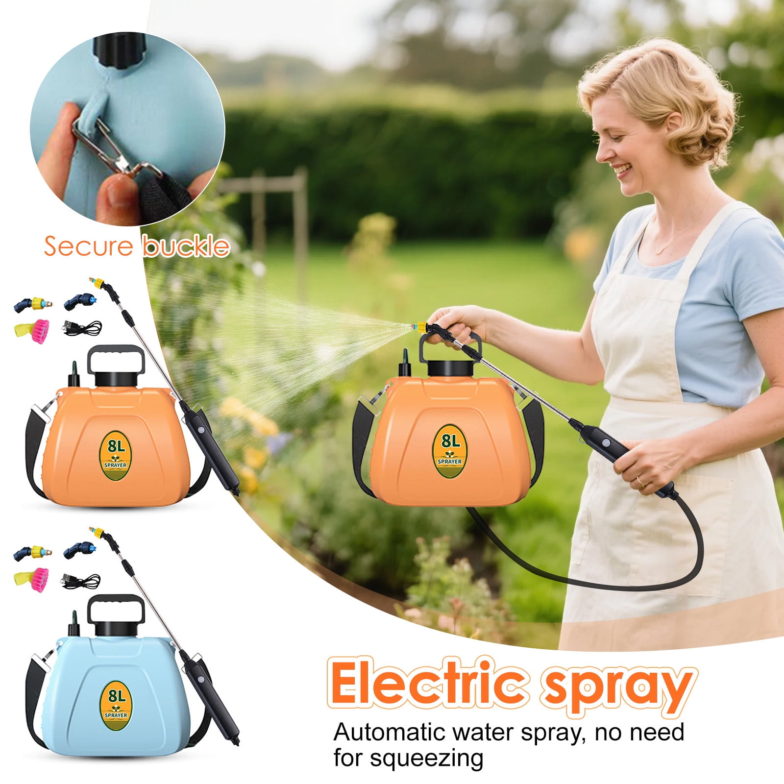 Jingjianm Battery Powered Garden Sprayer, Electric Knapsack Sprayer ...