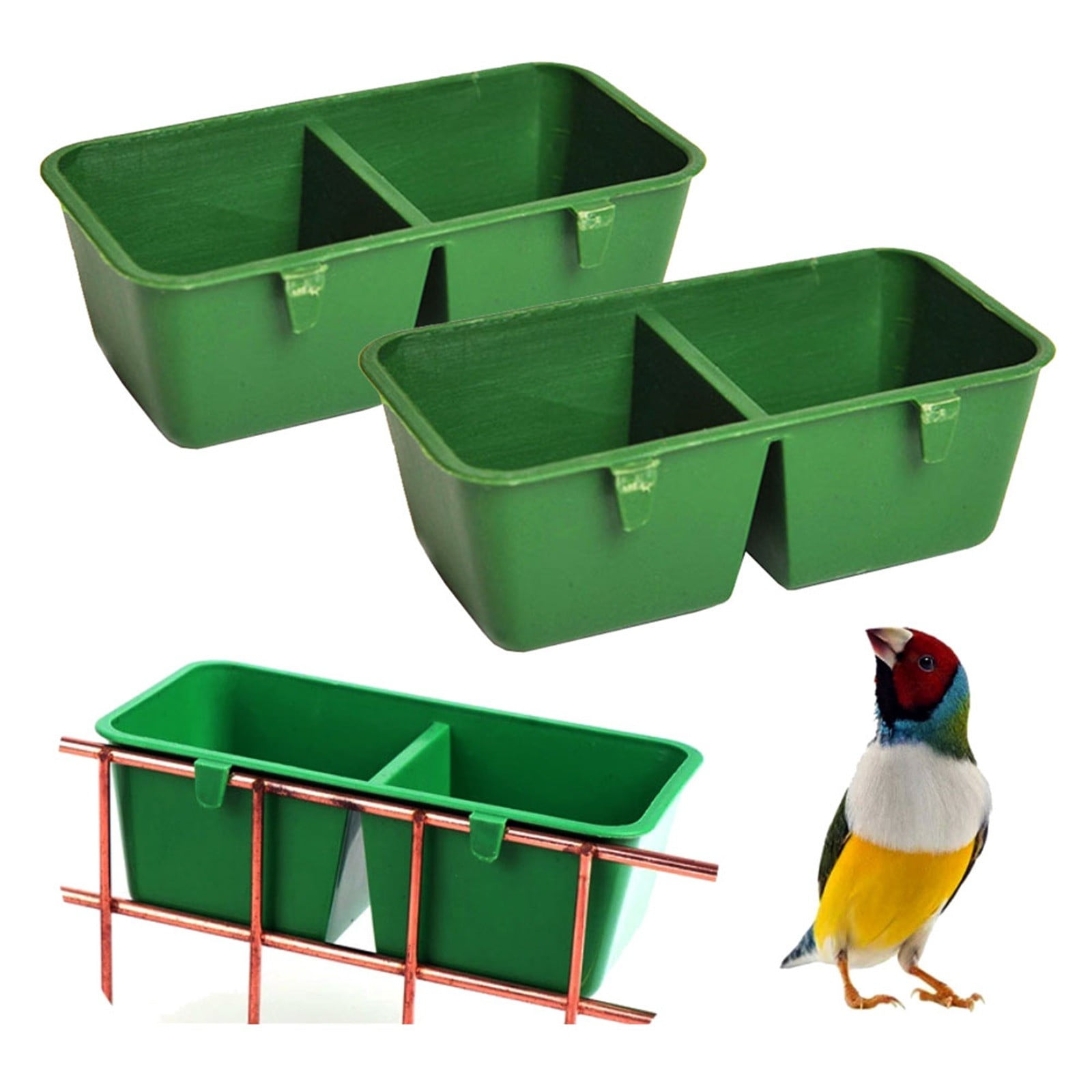 Jingjianm Durable Double Compartment Plastic Feed Troughs for Livestock ...